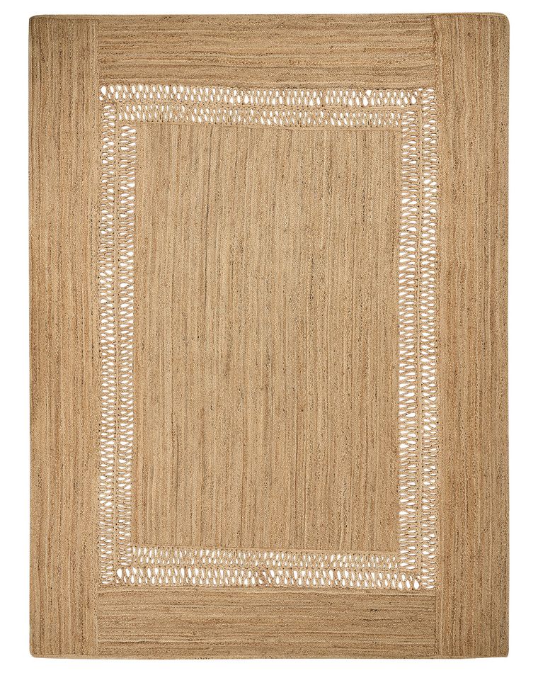 Jute Area Rug 300 x 400 cm Beige YENIKOY | Beliani.co.uk