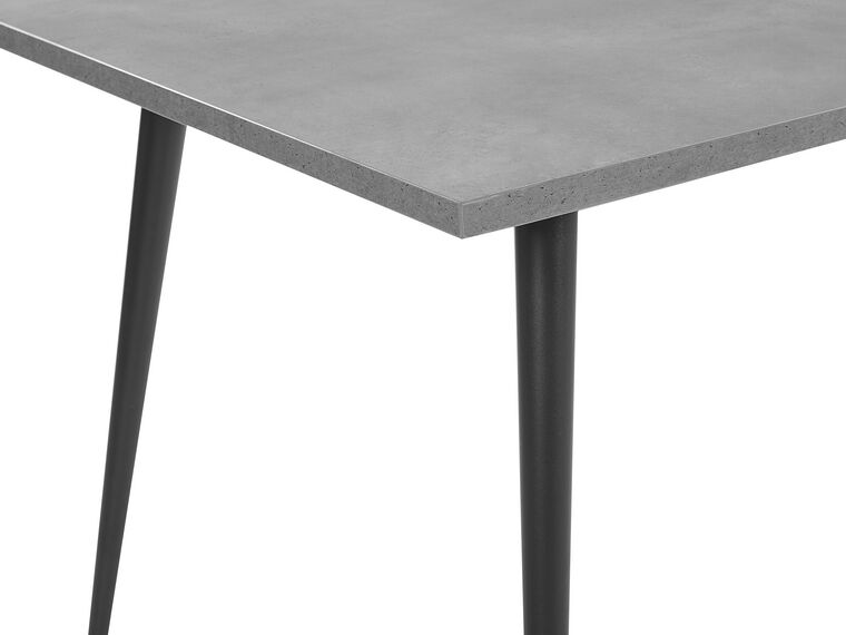 Tavolo da pranzo effetto cemento grigio e nero 120 x 80 cm SANTIAGO ...