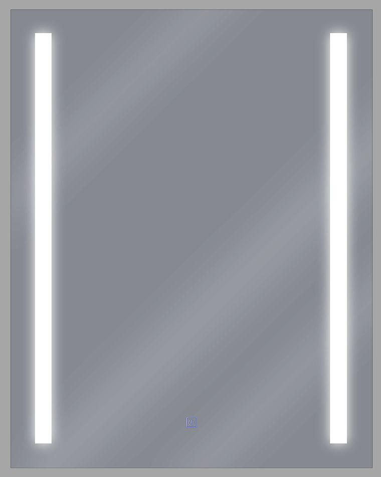 Lustro ścienne LED 70 x 90 cm srebrne MARTINET | Beliani.pl