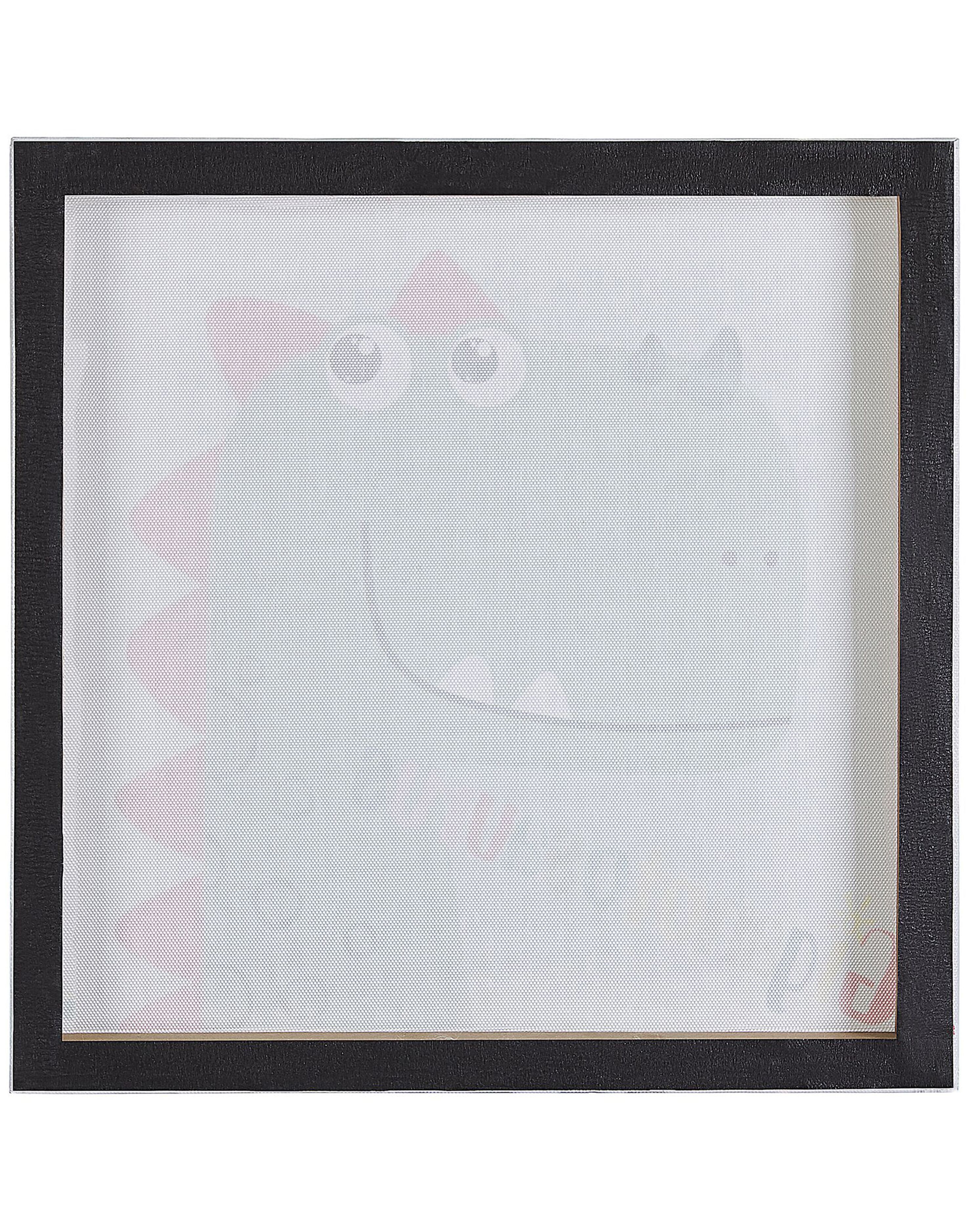 Wanddecoratie set van 3 wit/groen BINGUI | Beliani.nl