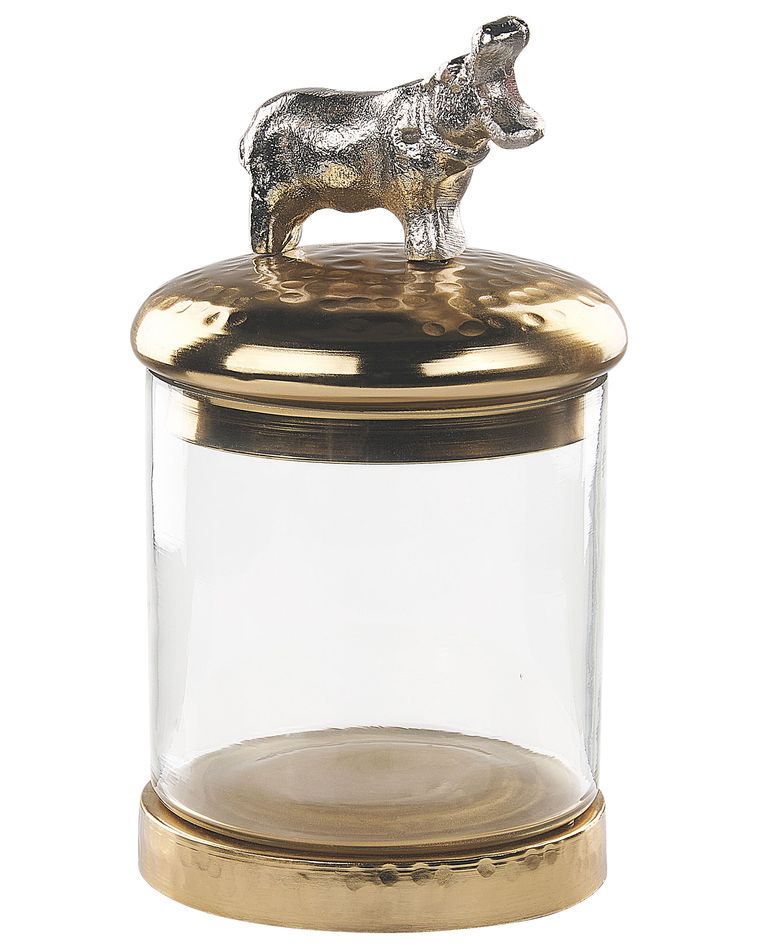 Set of 2 Decorative Containers Gold and Silver LAKI | Beliani.co.uk