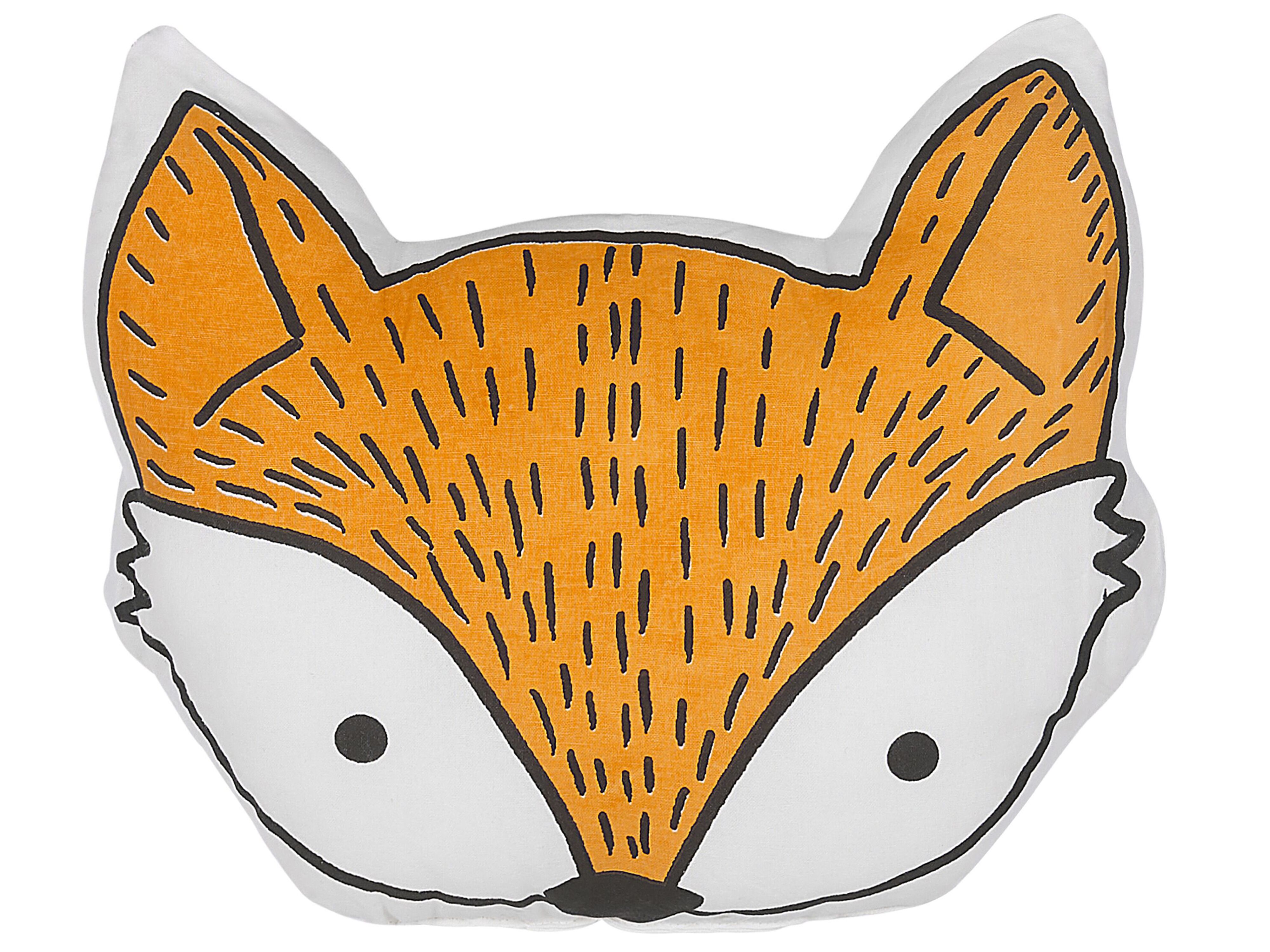 Set of 2 Cotton Kids Cushions Fox 50 x 40 cm Orange VADODARA | Beliani ...
