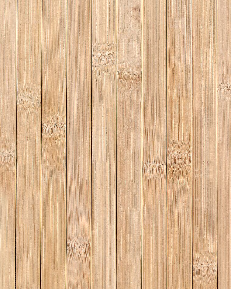 Cesta de madera de bambú clara/blanco 60 cm KOMARI | Beliani.es