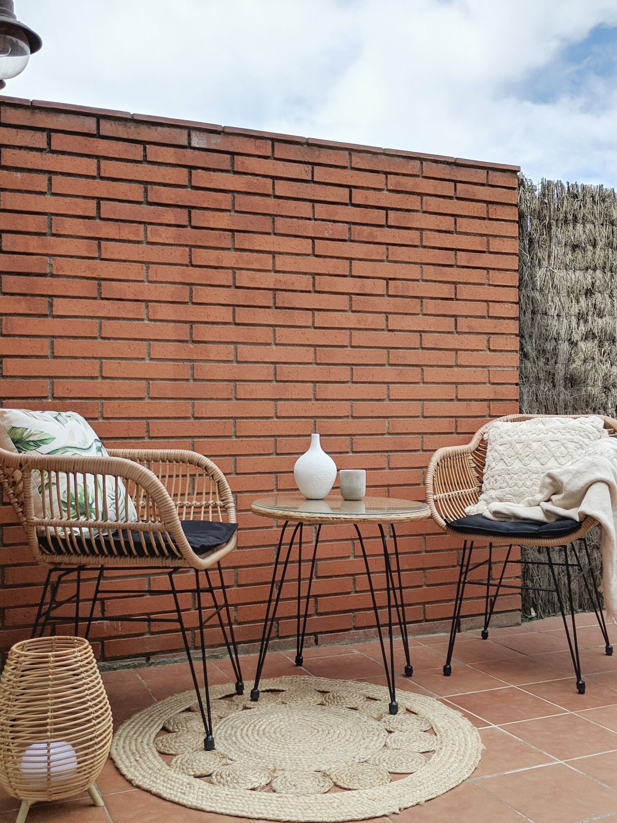 Set bistro da balcone in rattan color naturale TROPEA II | Beliani.it