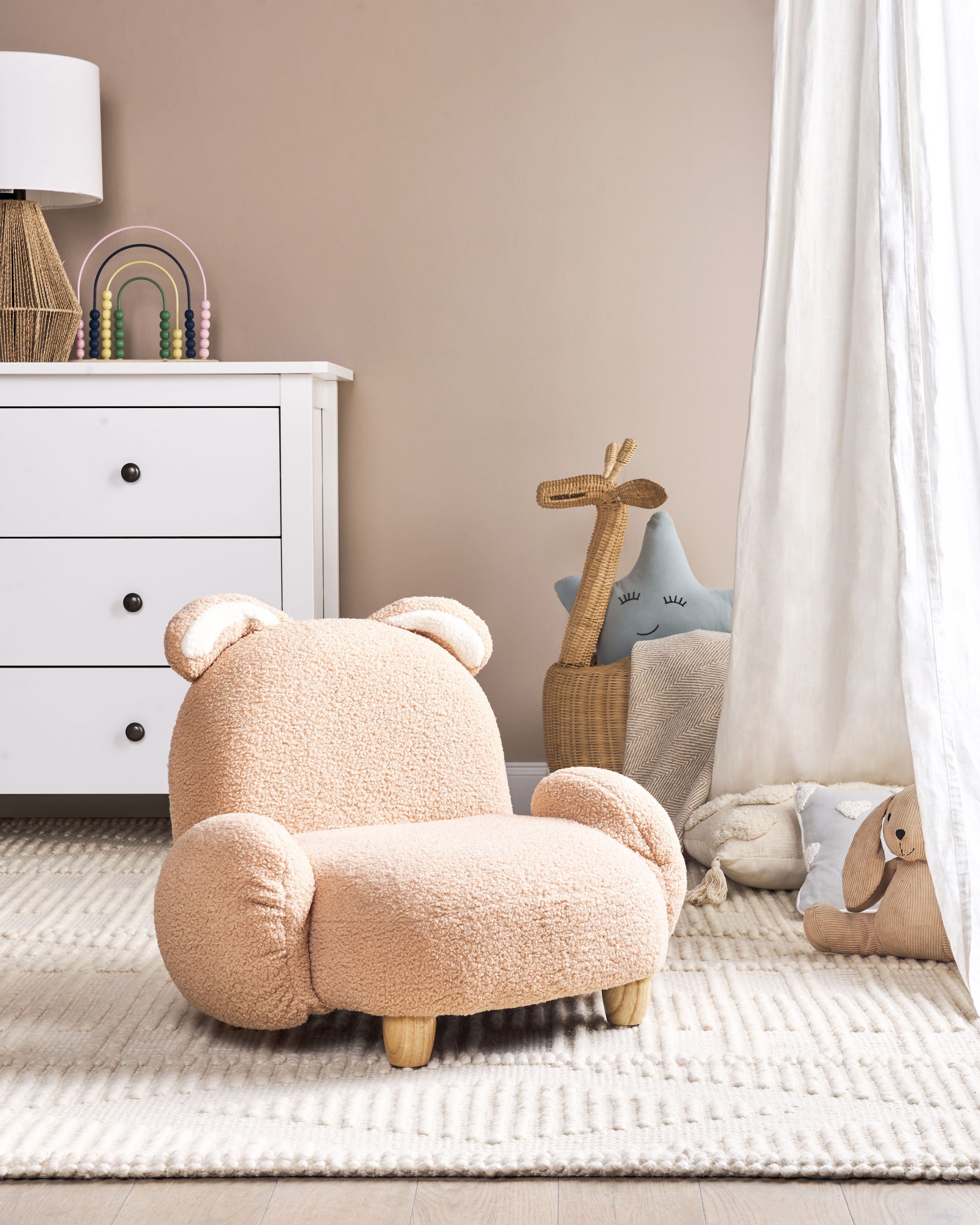 Kinderfauteuil teddy beige KANNA | Beliani.nl