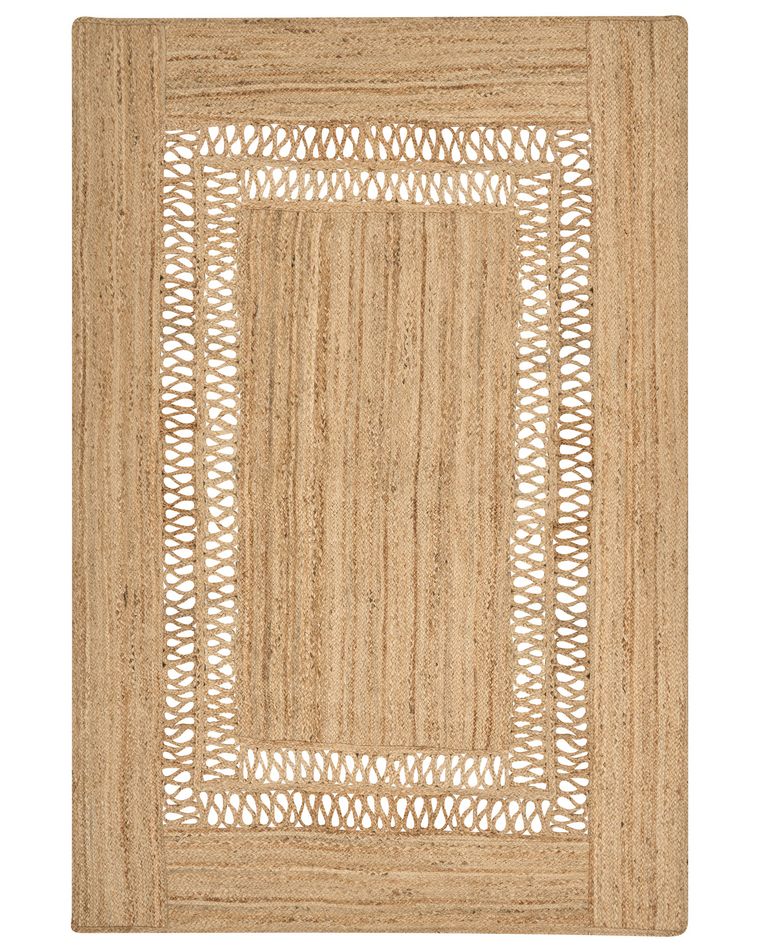 Jute Area Rug 200 x 300 cm Beige YENIKOY | Beliani.co.uk
