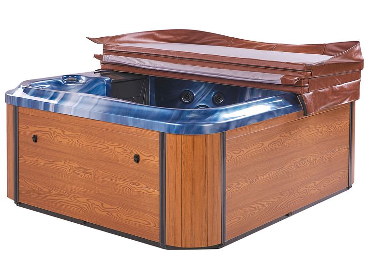 Square Hot Tub with LED Blue ARCELIA | Beliani.co.uk