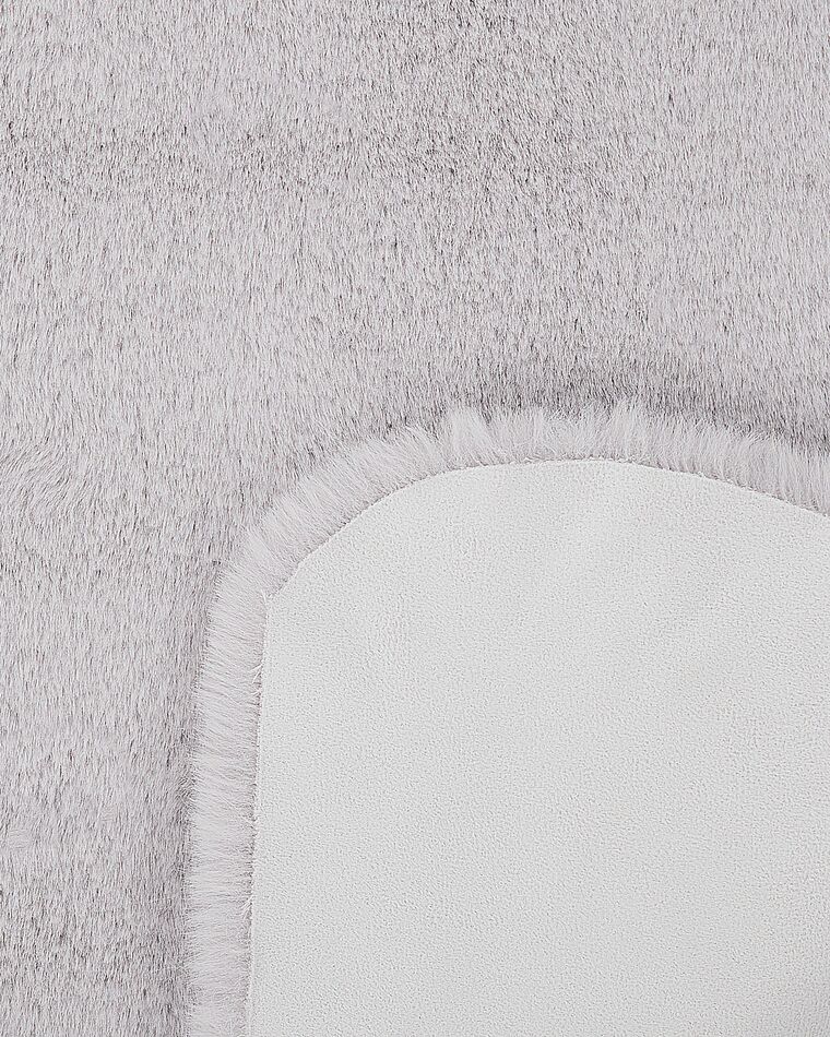 Faux Fur Rabbit Rug Grey UNDARA | Beliani.co.uk