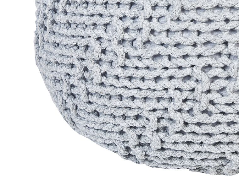 Poef katoen grijs 50 x 35 cm PRIENE | Gratis Levering