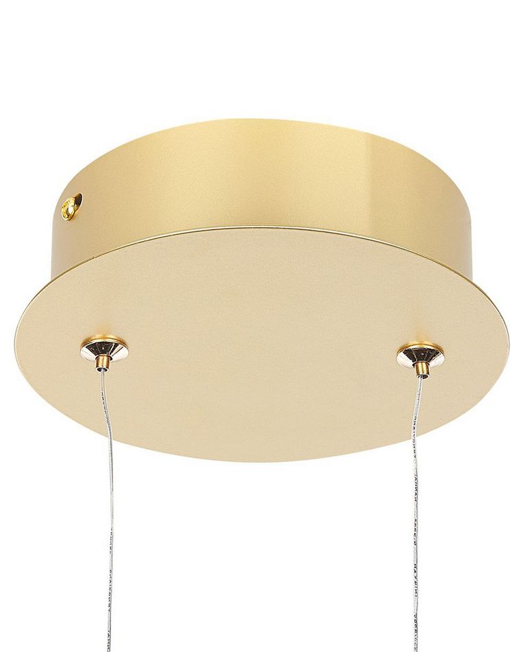 Metal LED Pendel Guld FANE | Beliani.dk