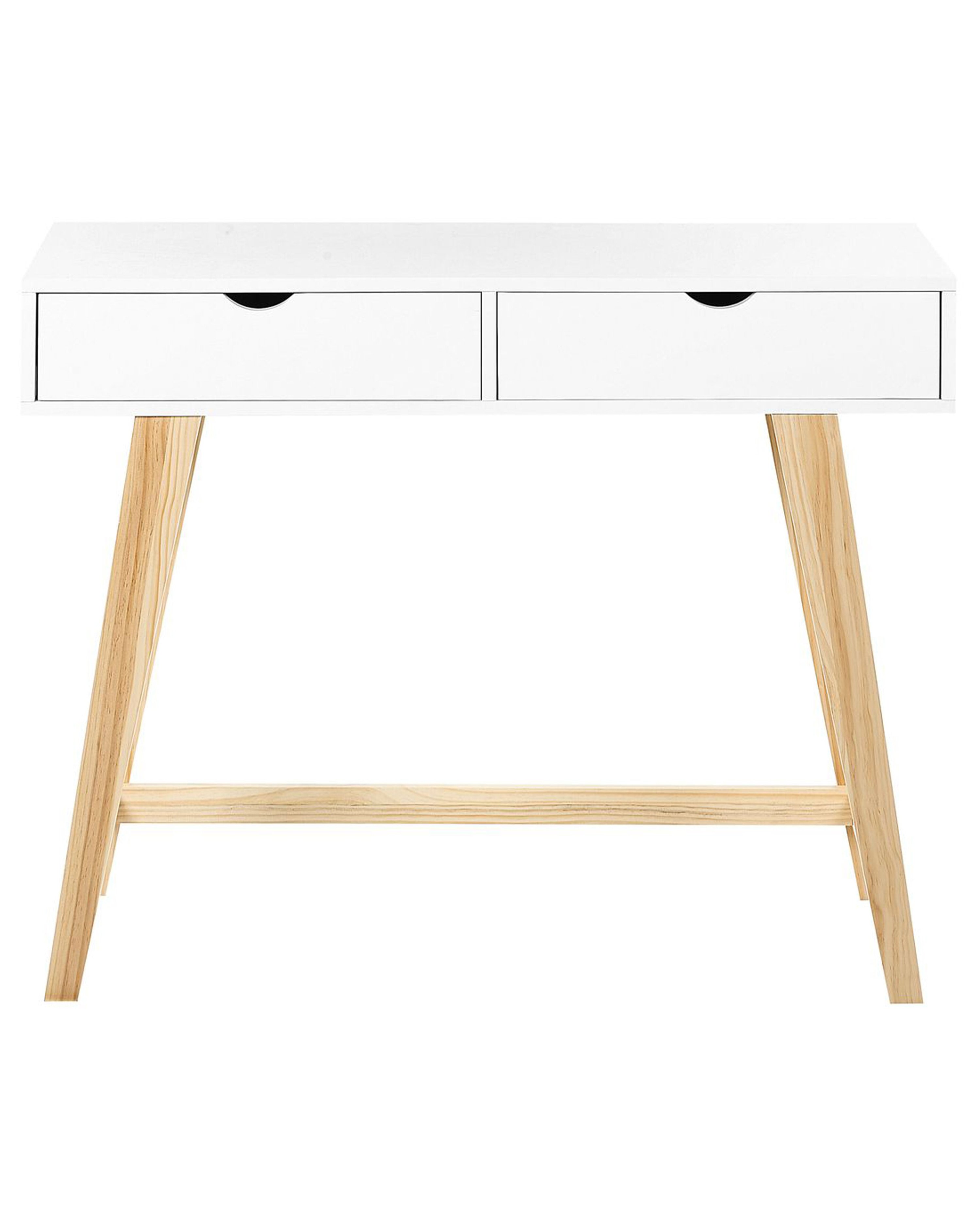 Konsolbord med skuffer hvid/lyst træ SULLY | Beliani.dk