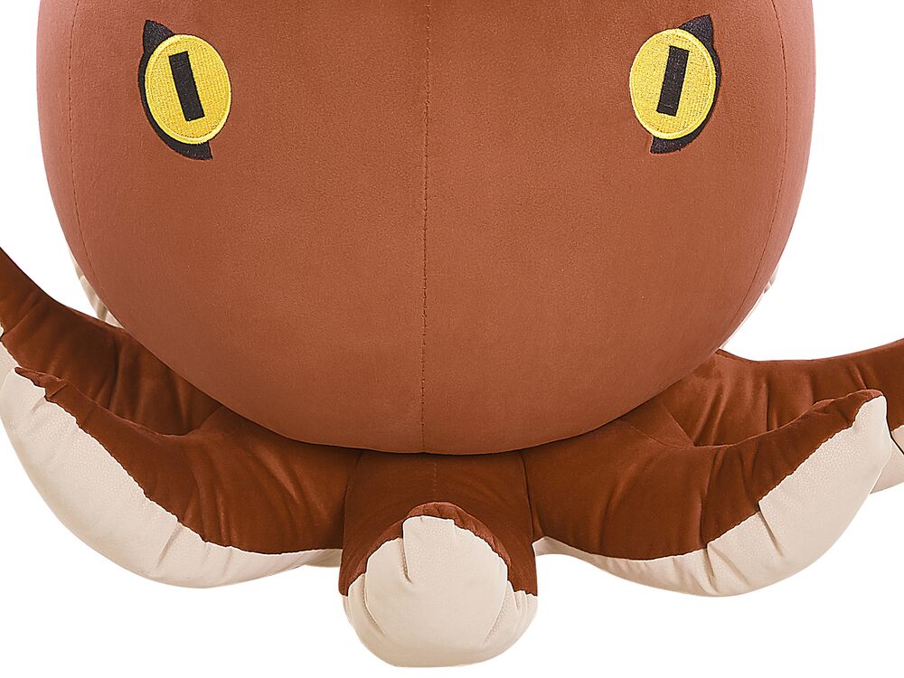 Puff dyr fløyel brun OCTOPUS | Beliani.no