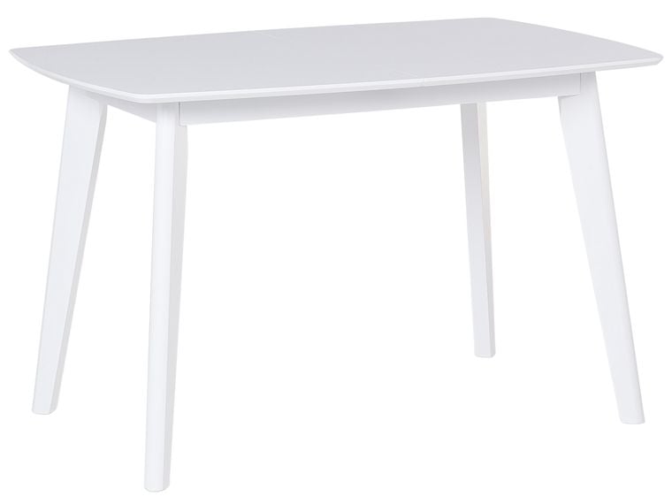 Extending Dining Table 120/160 x 80 cm White SANFORD | Beliani.co.uk