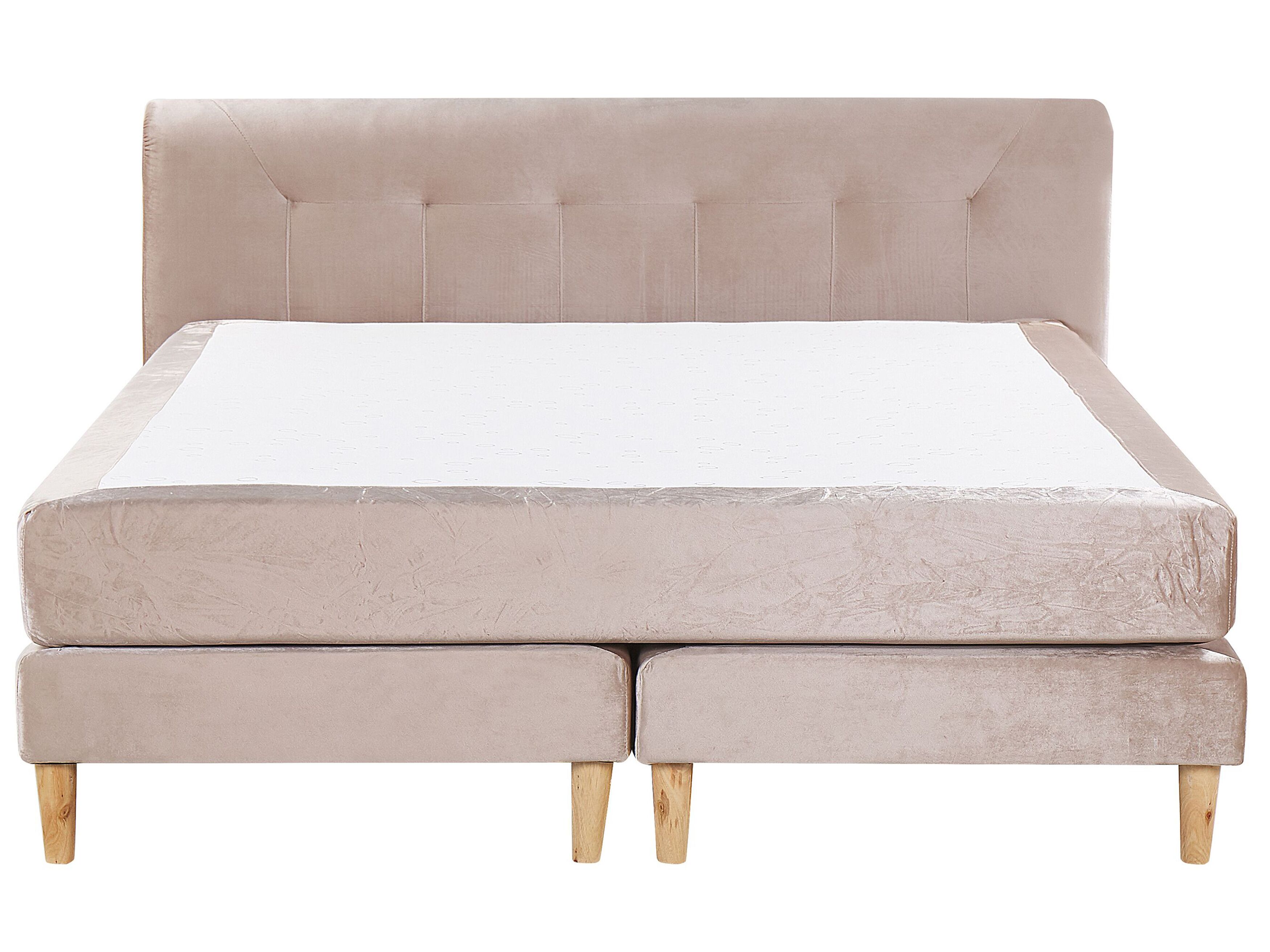 Boxspringbett Samtstoff beige 180 x 200 cm MARQUISE | Beliani.de