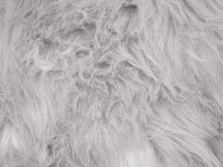Set of 2 Faux Fur Cushions 45 x 45 cm Grey LUBHA | Beliani.co.uk