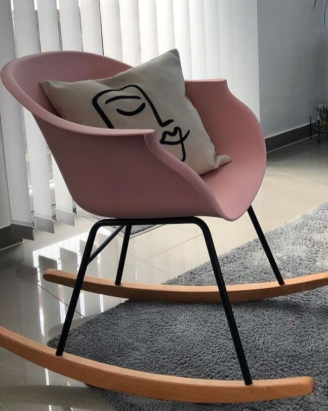 Rocking Chair Pink HARMONY | Beliani.co.uk