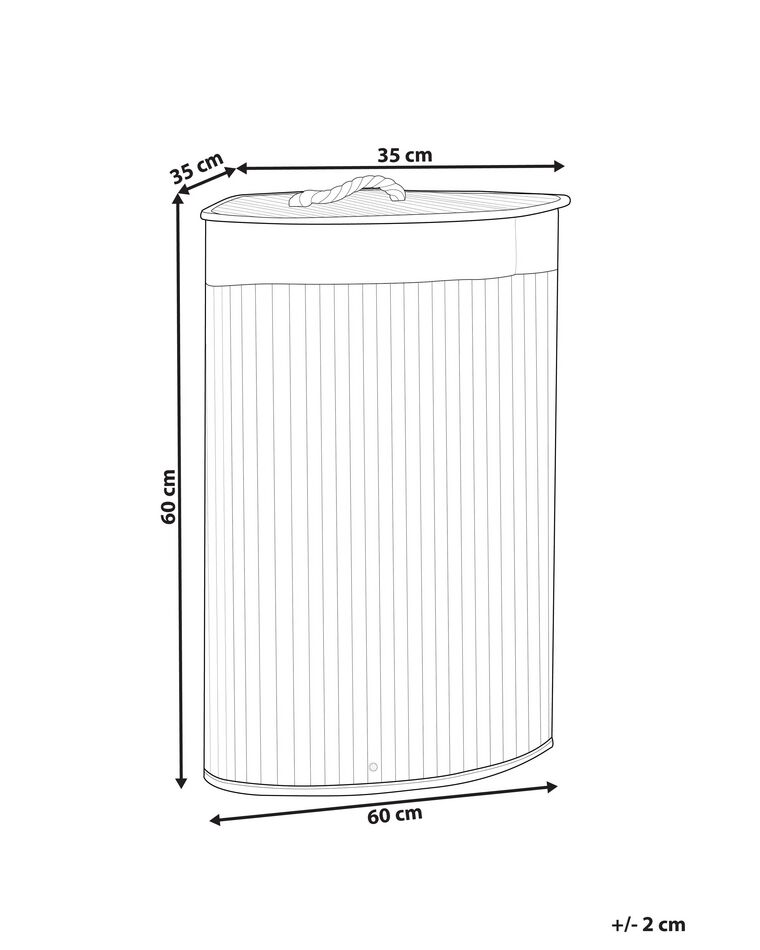 Bambukori vaalea puu 60 x 35 cm MATARA | Beliani.fi