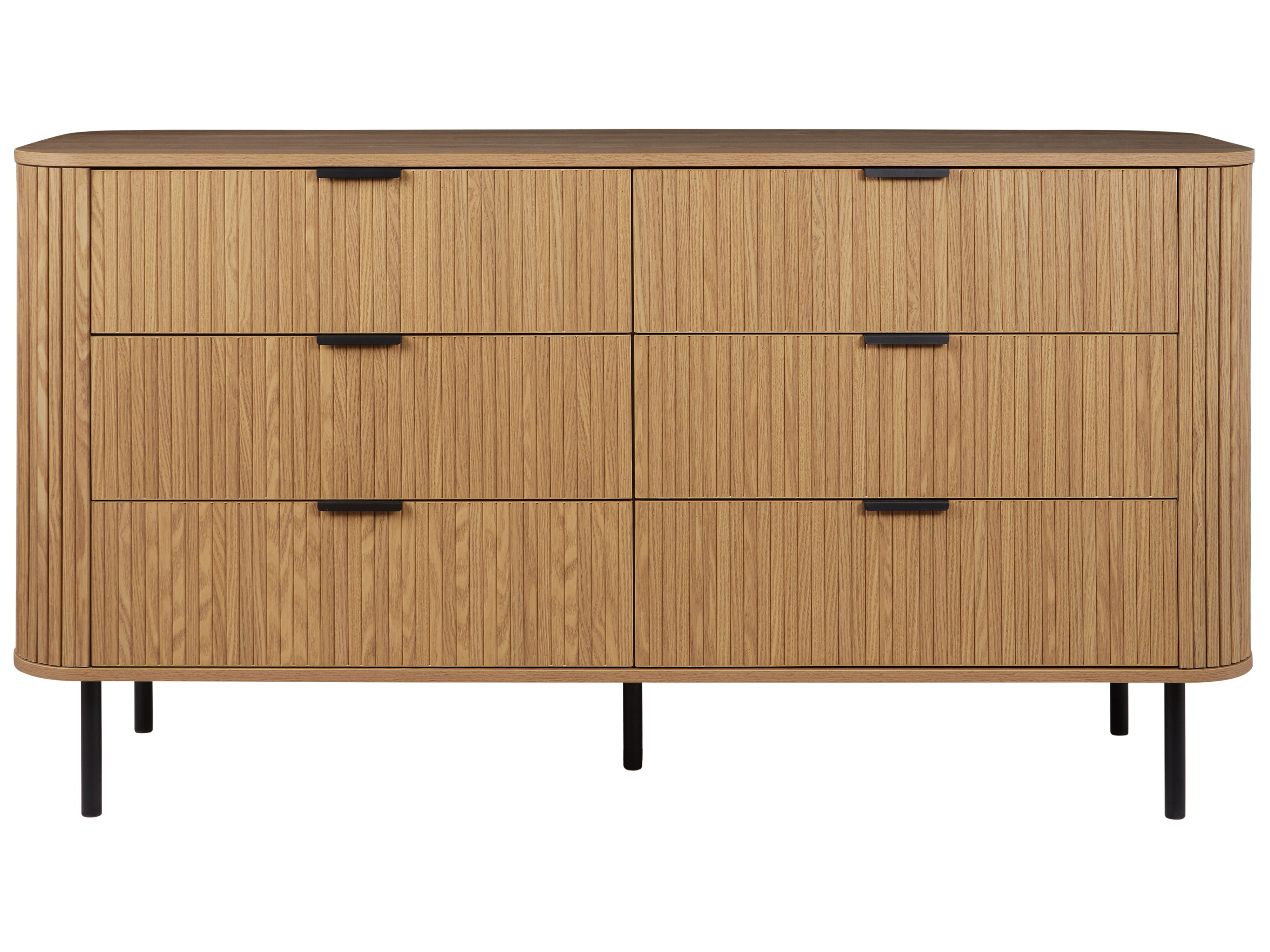 Kommode med 6 skuffer lyst træ BRADLEY | Beliani.dk