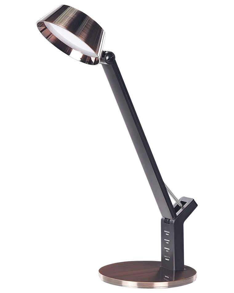 Metal LED bordlampe med USB-port kobber CHAMAELEON | Beliani.dk