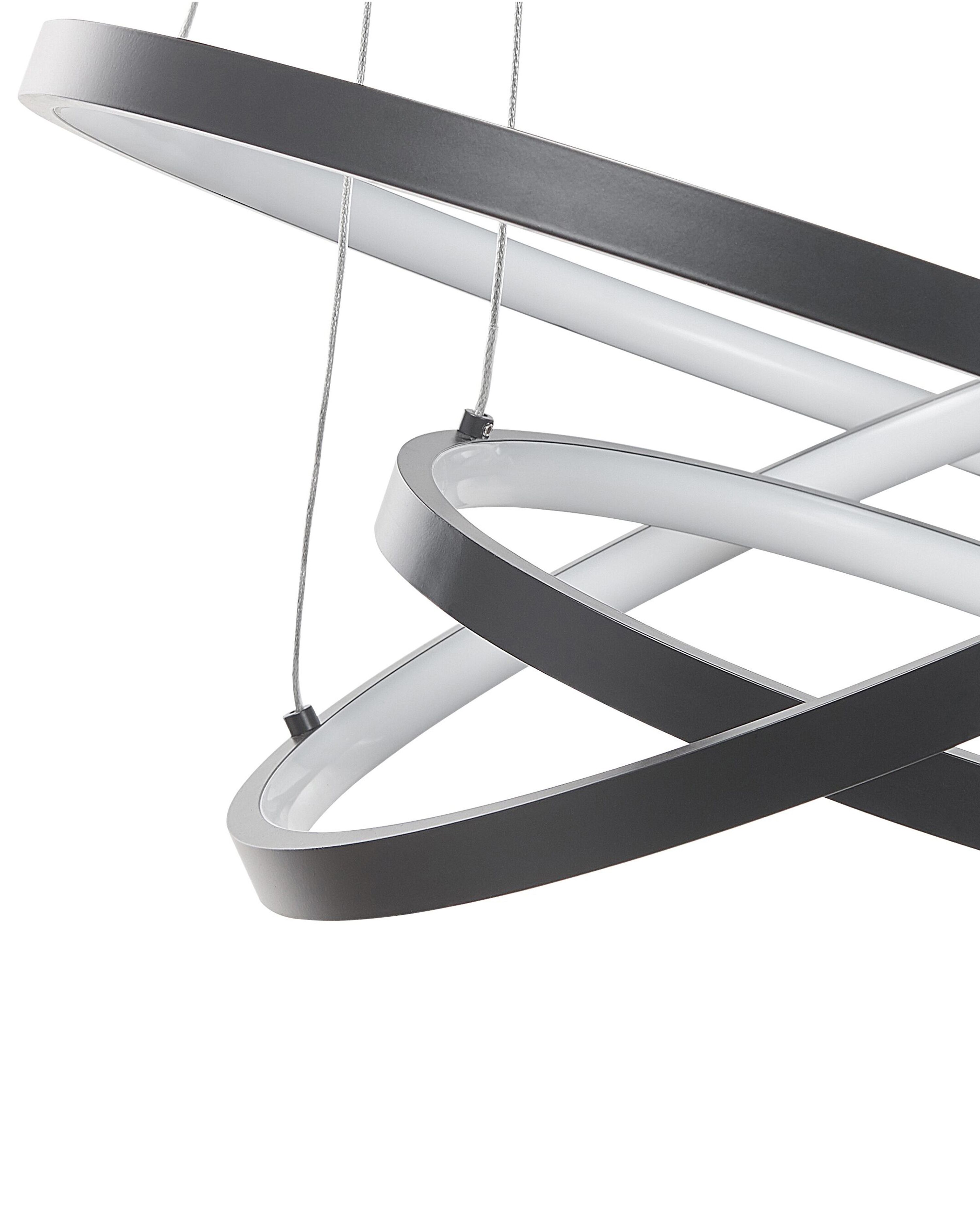 Metal LED Pendant Lamp Black ATREK | Beliani.co.uk