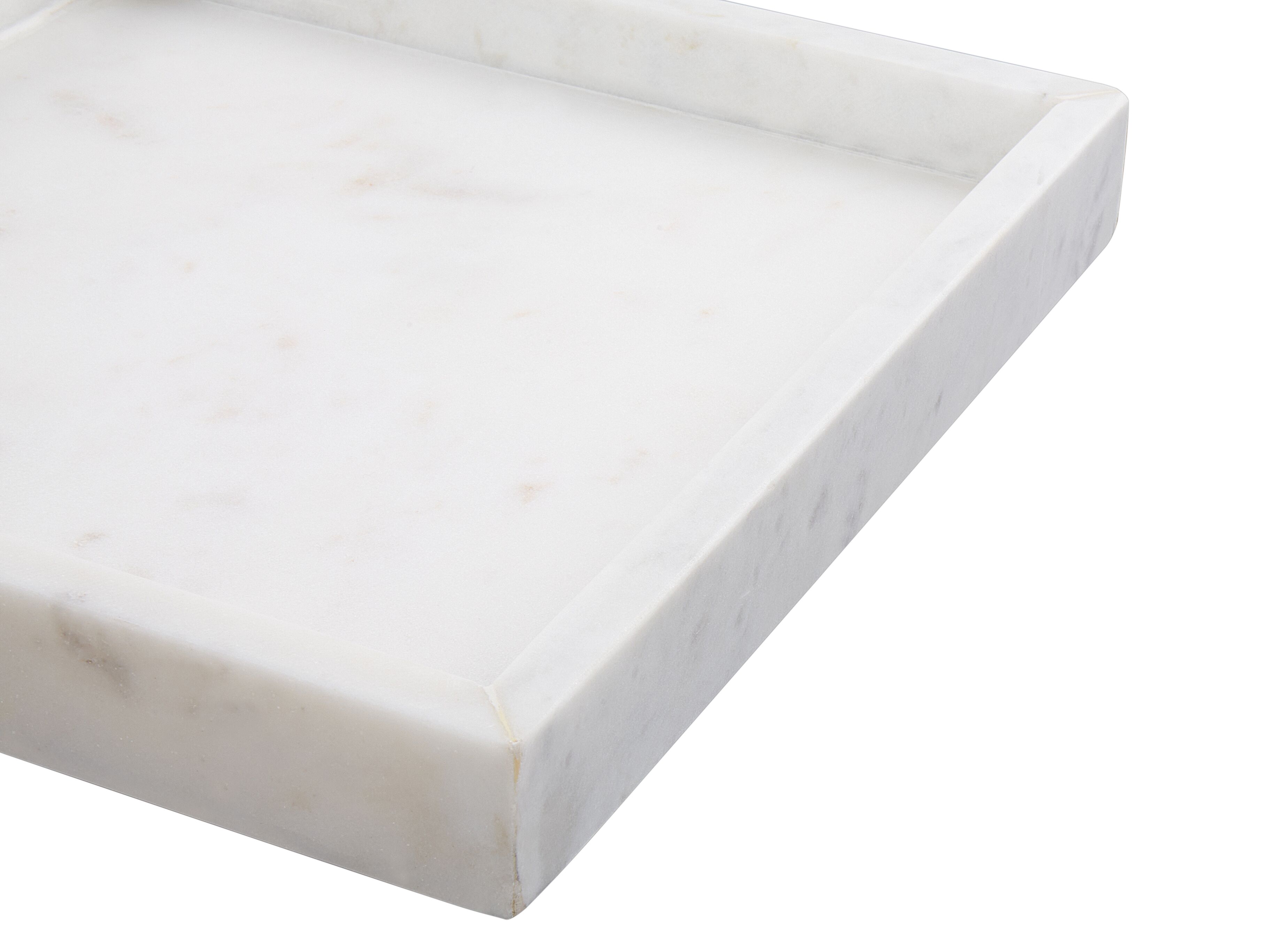 Marble Decorative Tray Square White KATERINI | Beliani.co.uk
