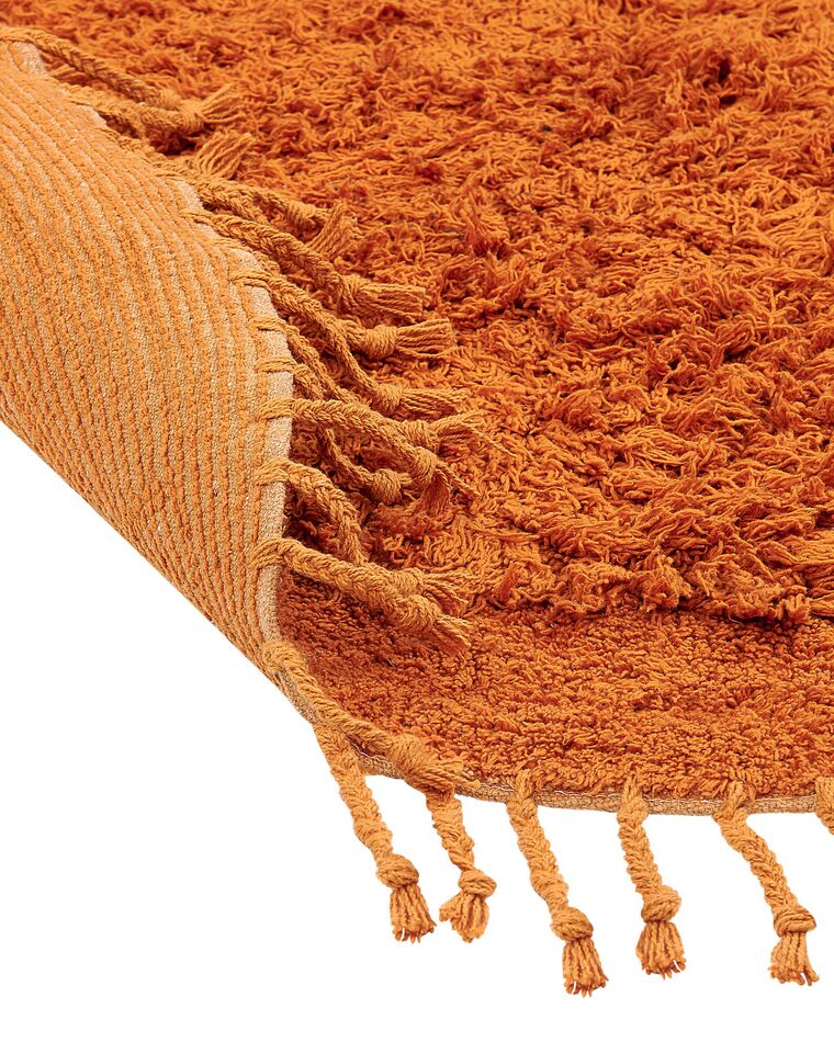 Rund trasmatta 140 cm orange BITLIS | Beliani.fi