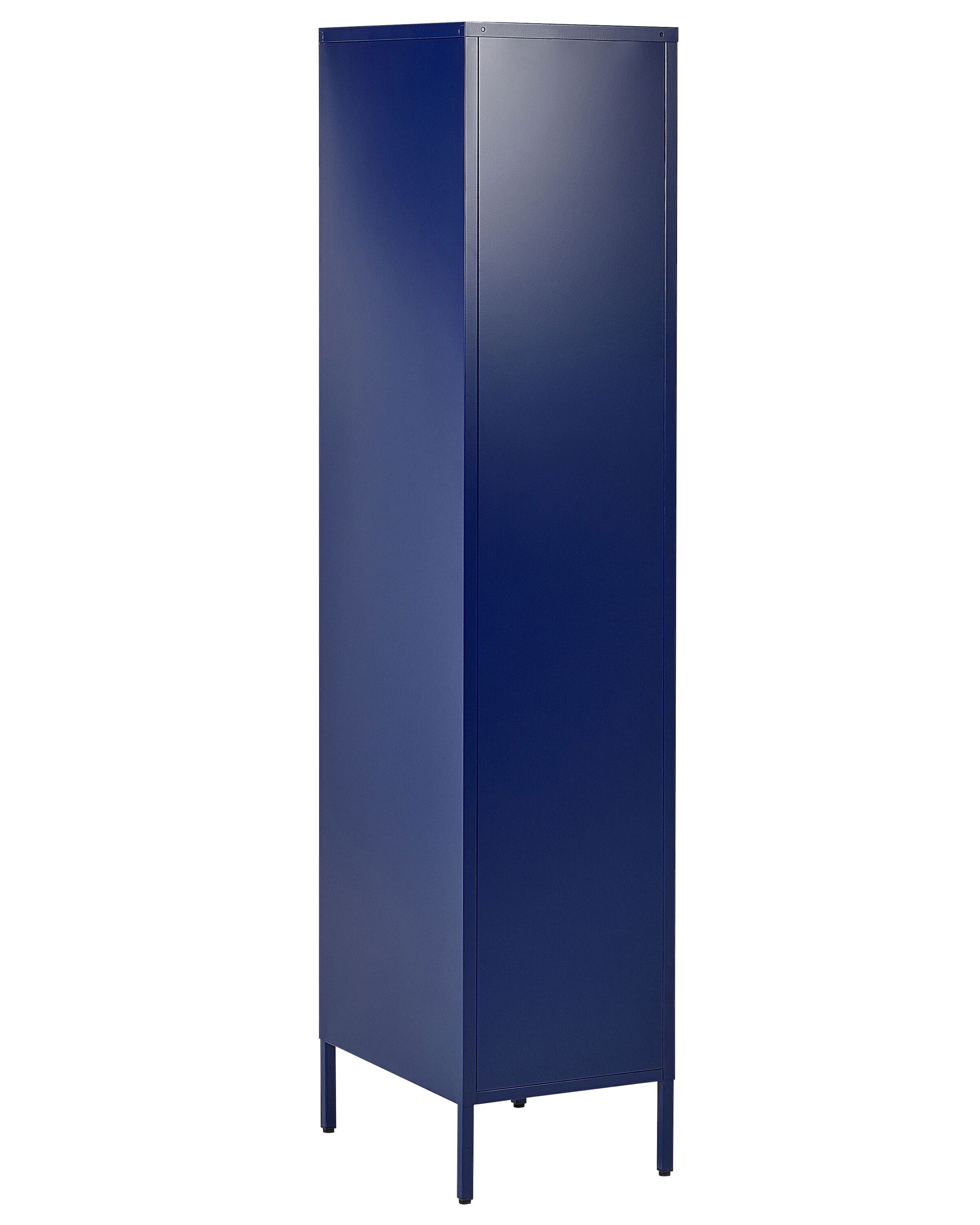 Metal Storage Cabinet Navy Blue FROME | Beliani.co.uk
