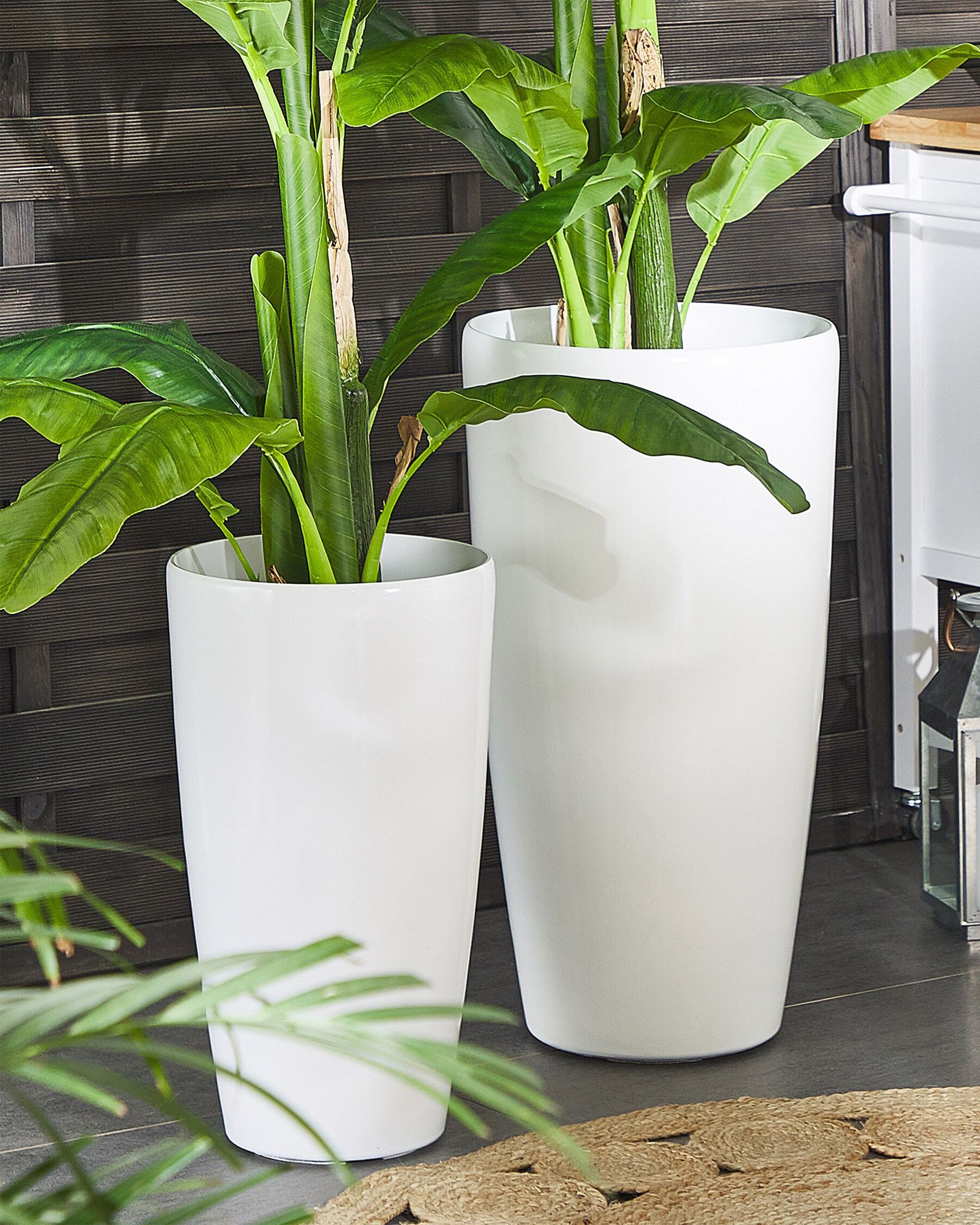 Plant Pot ⌀ 40 cm White TSERIA | Beliani.co.uk