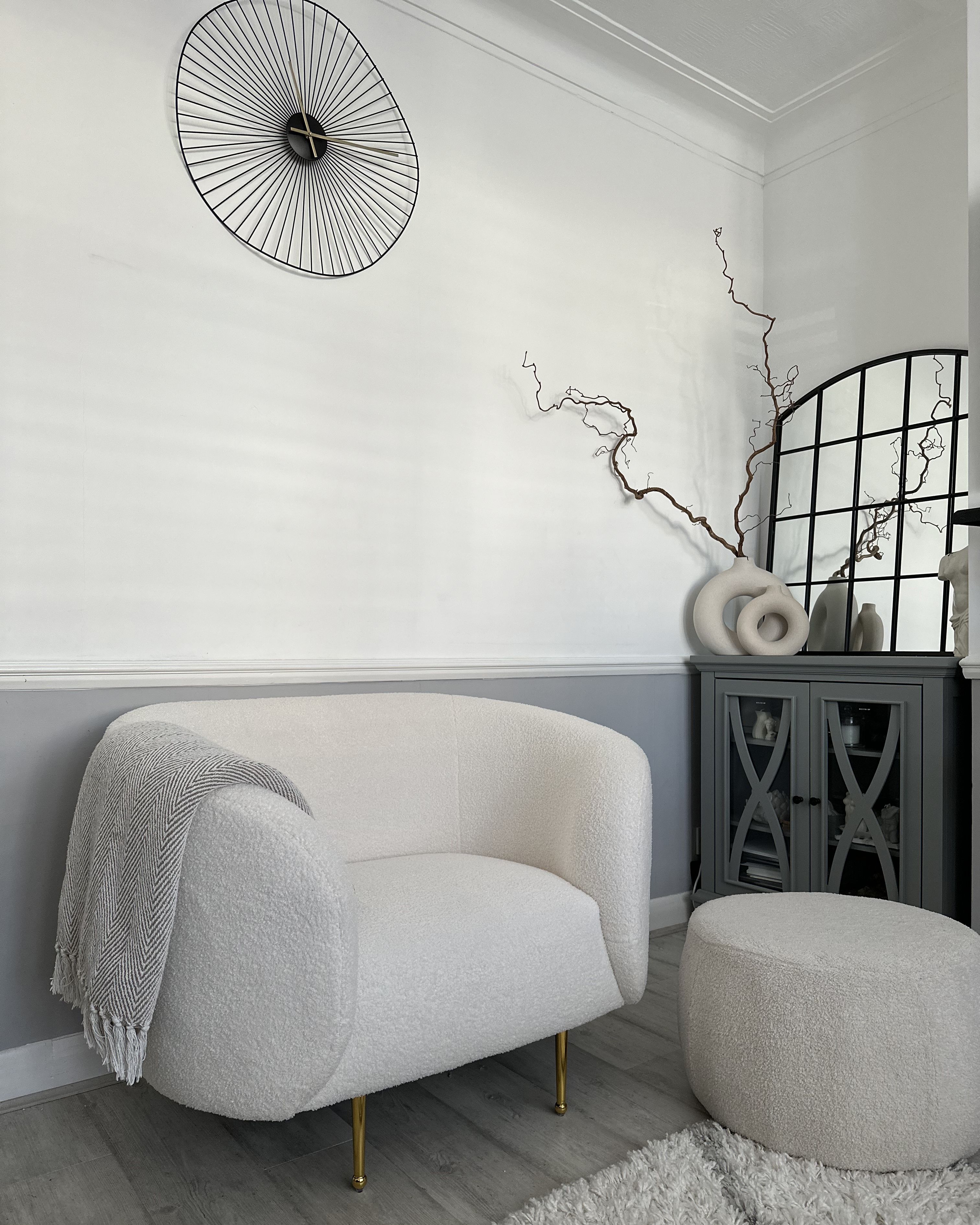 Bouclé Sessel Weiss LOEN | Beliani.ch