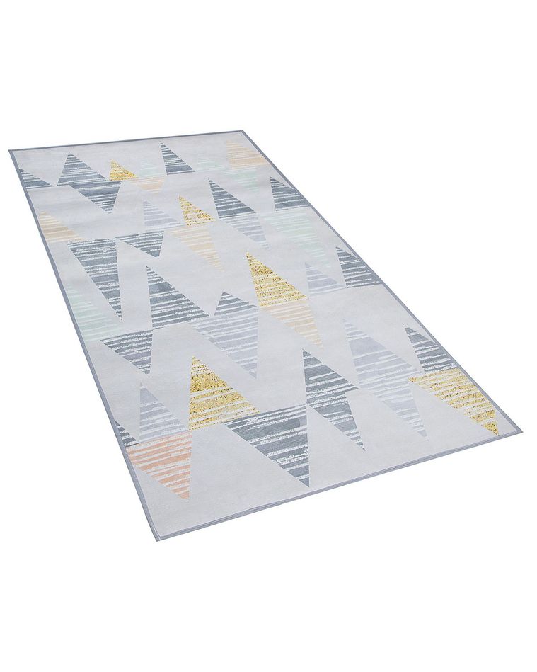 Area Rug 80 x 150 cm Grey and Yellow YAYLA | Beliani.co.uk