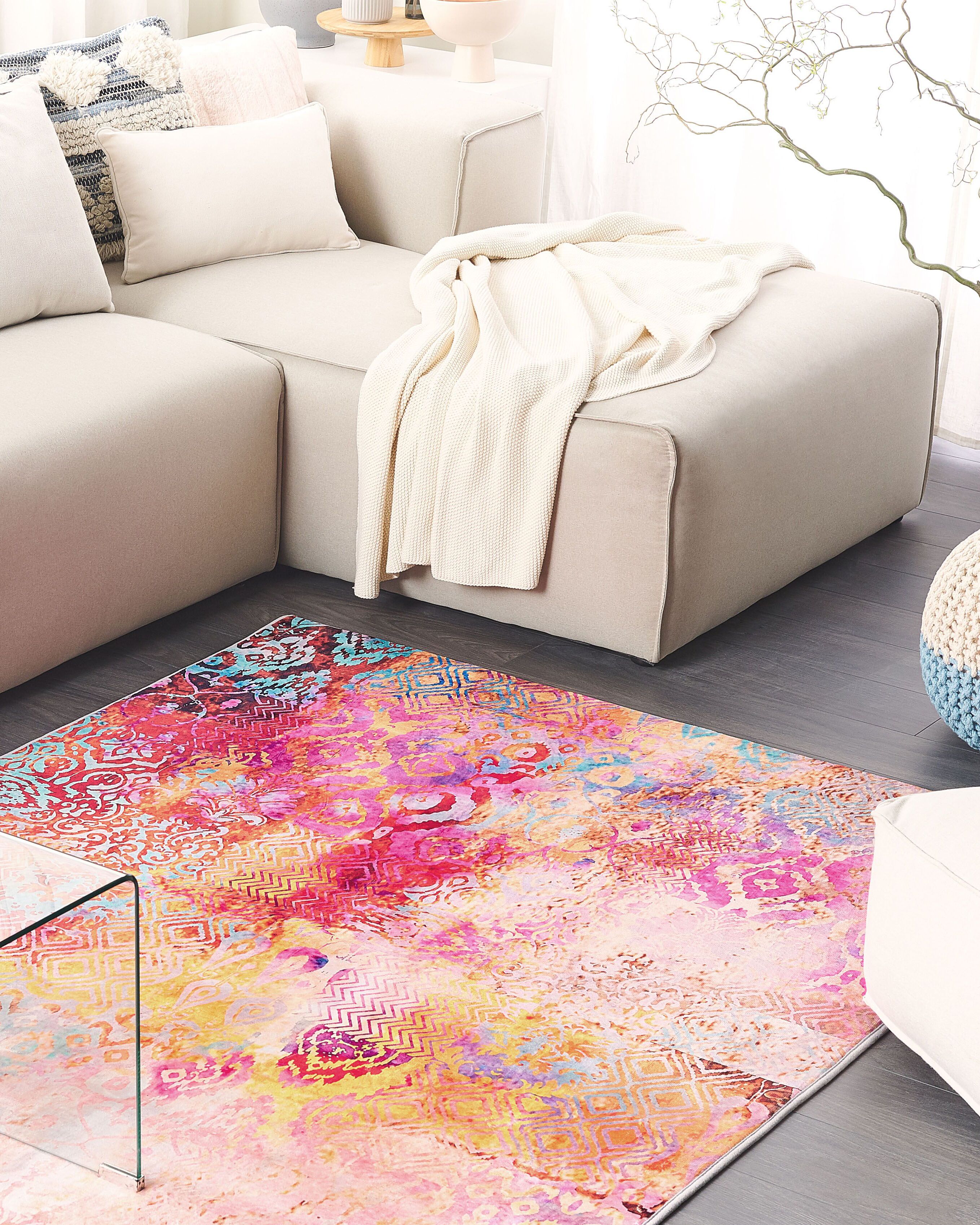 Teppich bunt 140 x 200 cm Kurzflor ISPARTA | Beliani.de