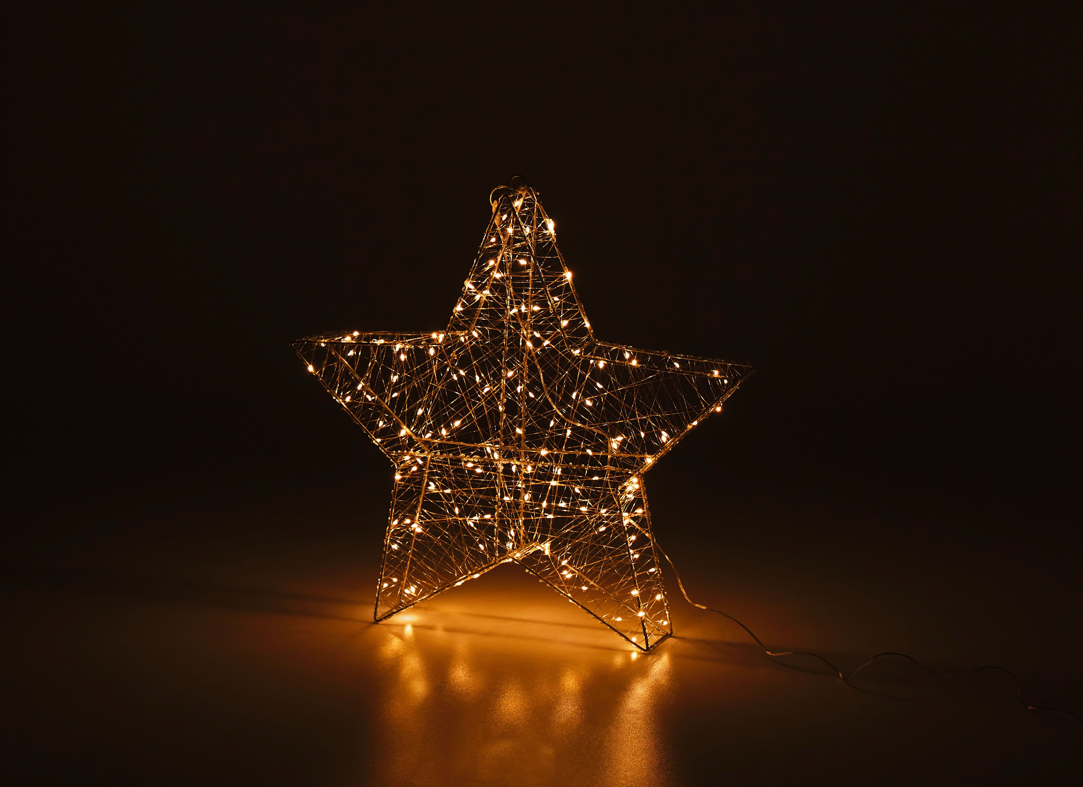 Outdoor LED Hanging Decor Star 58 cm Silver KURULA | Beliani.co.uk