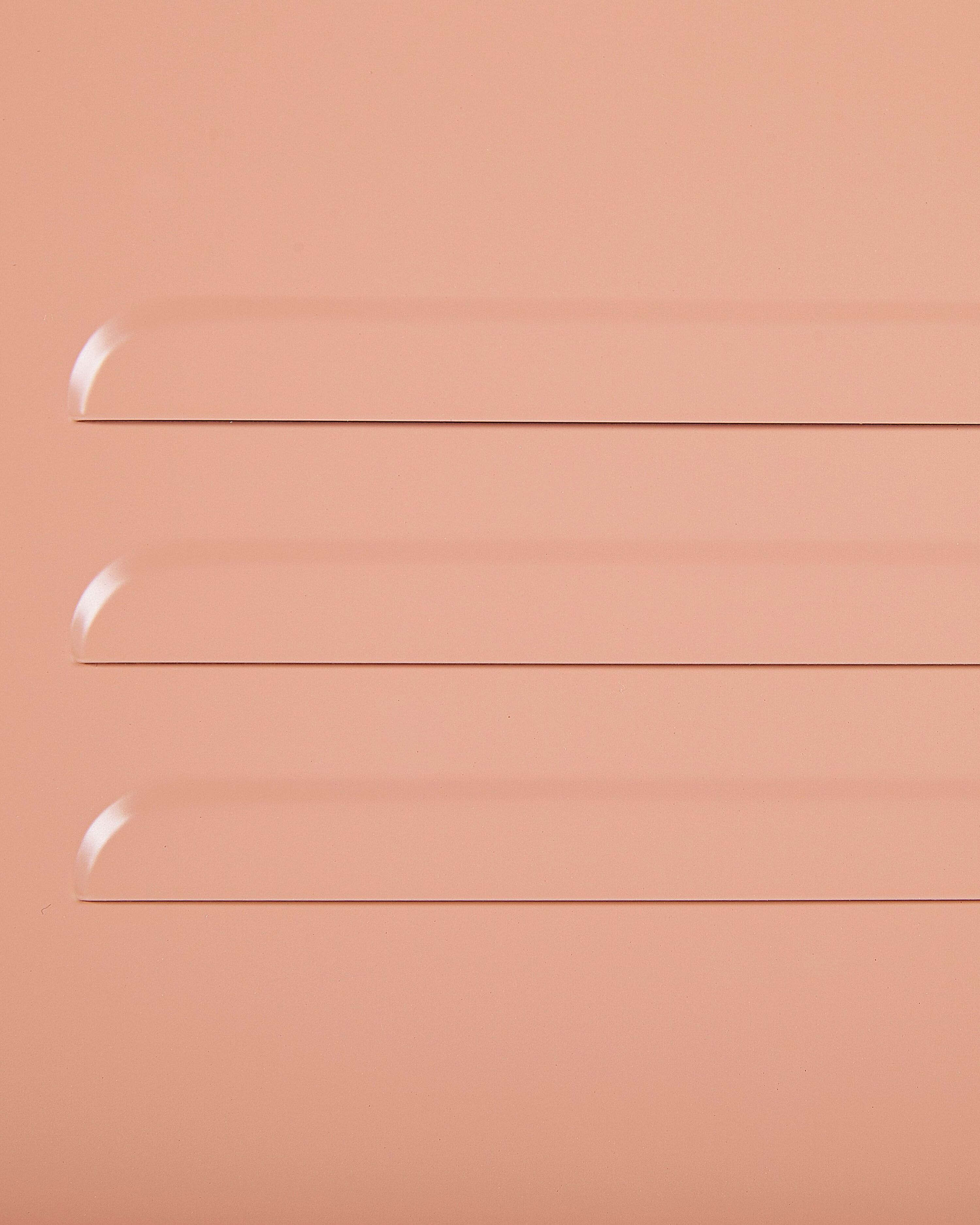 3 Drawer Metal Storage Cabinet Pink WOSTOK | Beliani.co.uk