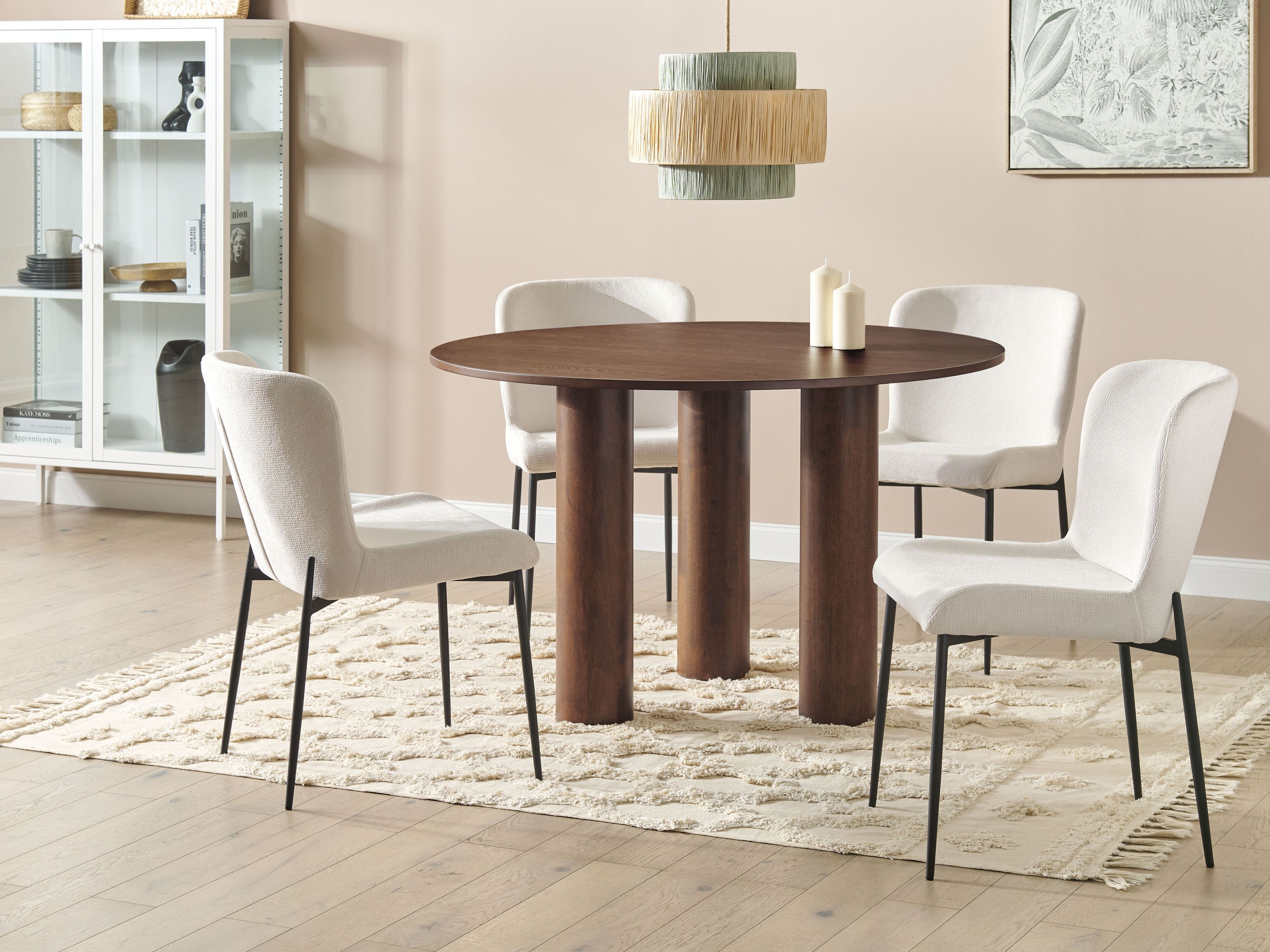 Round Dining Table ⌀ 120 cm Dark Wood ORIN | Beliani.co.uk
