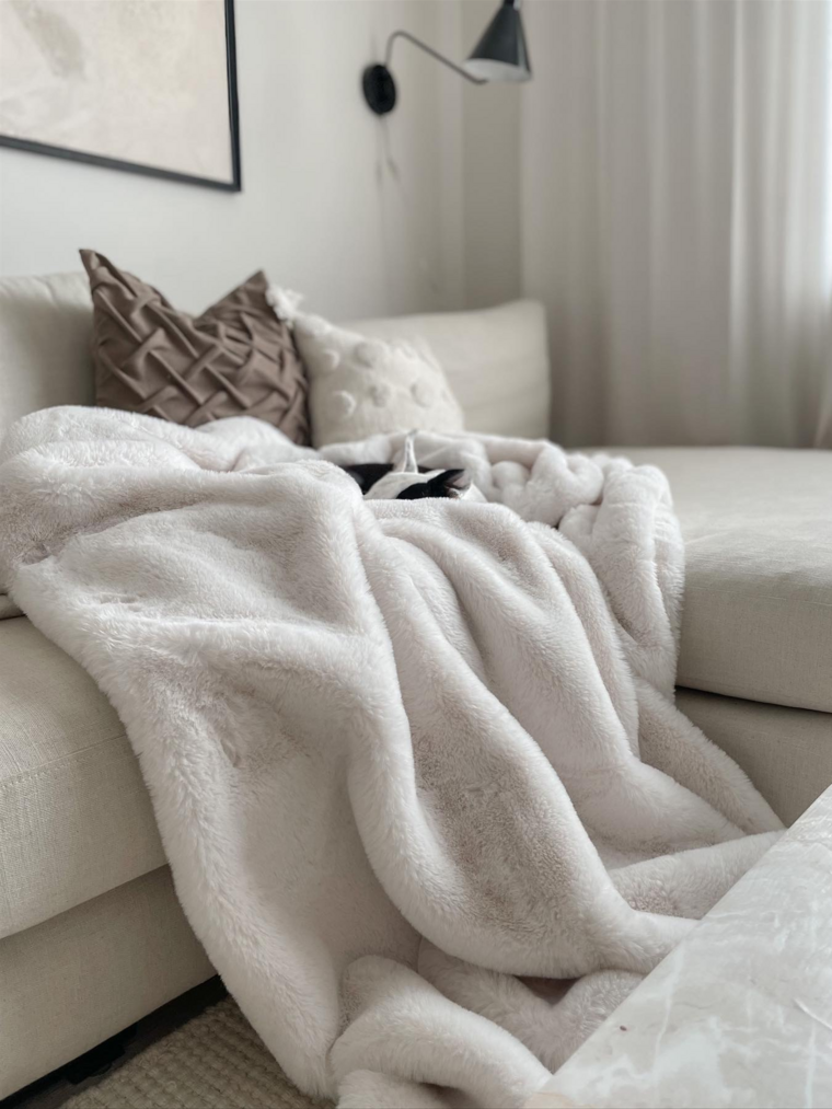 Plaid wit 200 x 220 cm CHAAB | Gratis Levering