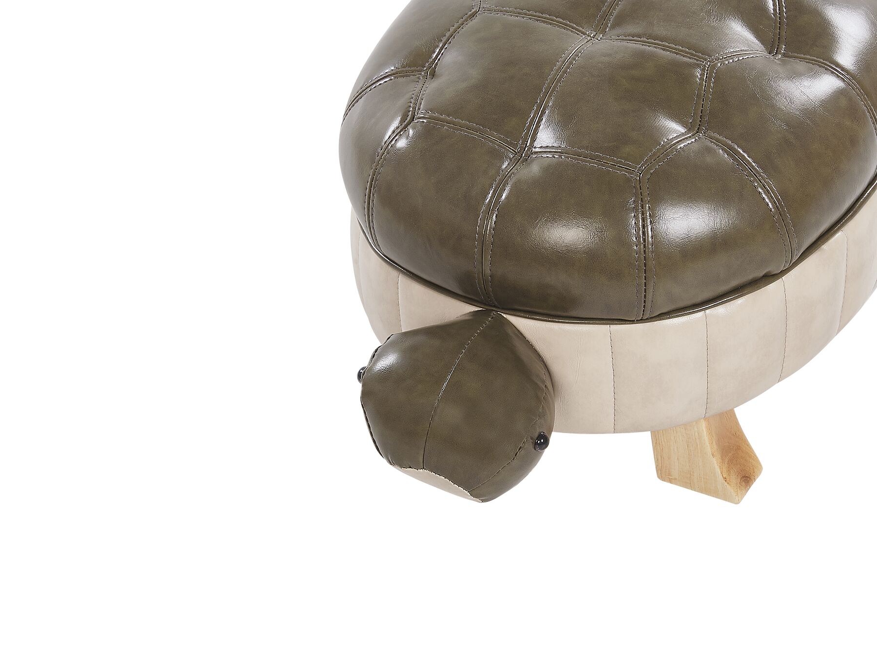 Faux Leather Animal Stool Green TURTLE | Beliani.co.uk