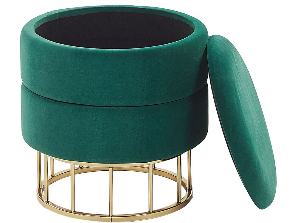 Puff med oppbevaring mørkegrønn ELGIN | Beliani.no