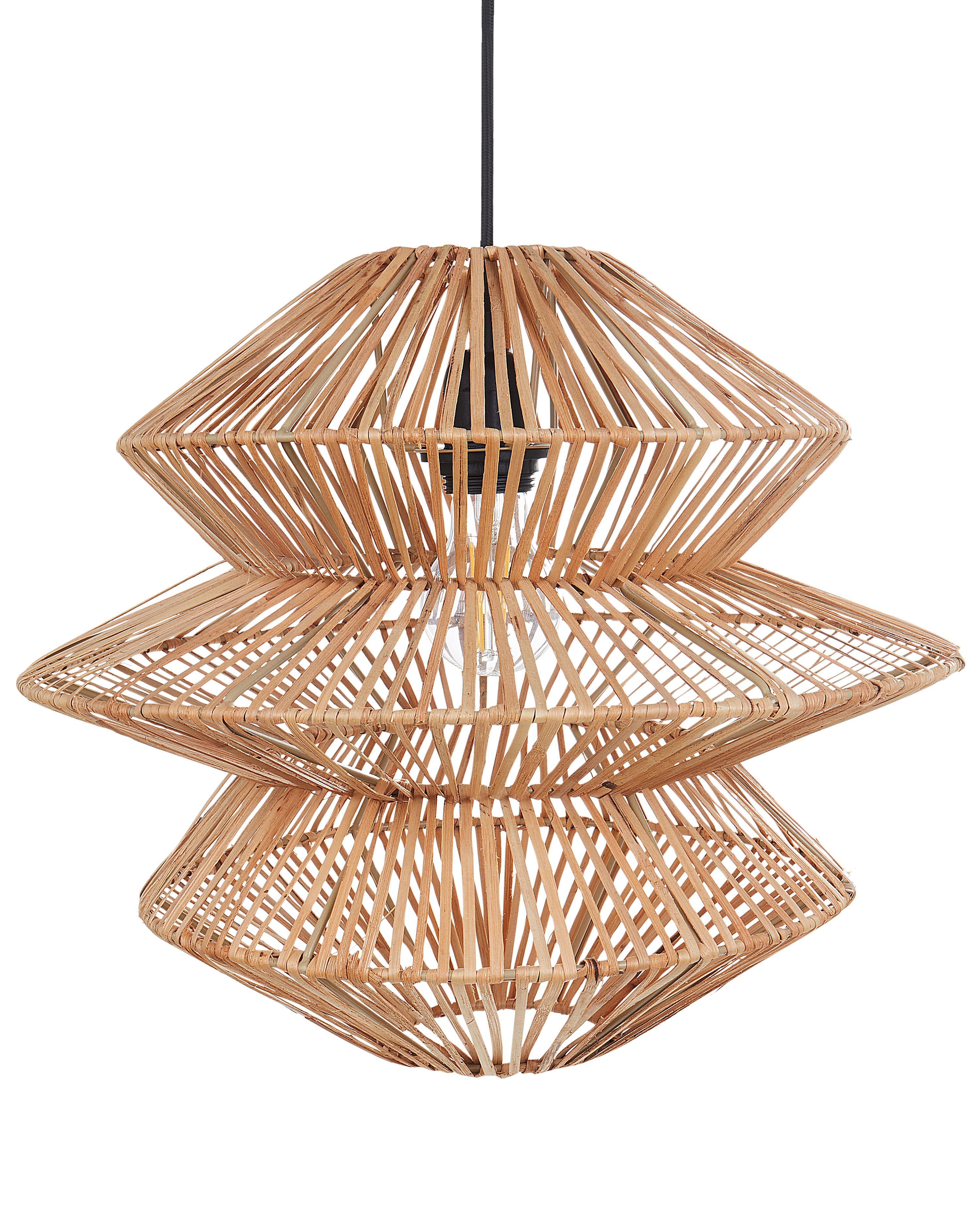 Rattan Pendant Lamp Natural ANDUKI | Beliani.pl