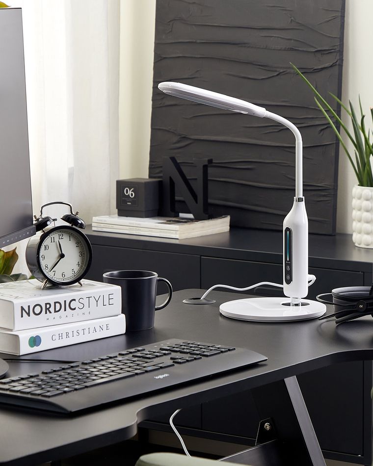LED Desk Lamp White CYGNUS | Beliani.co.uk