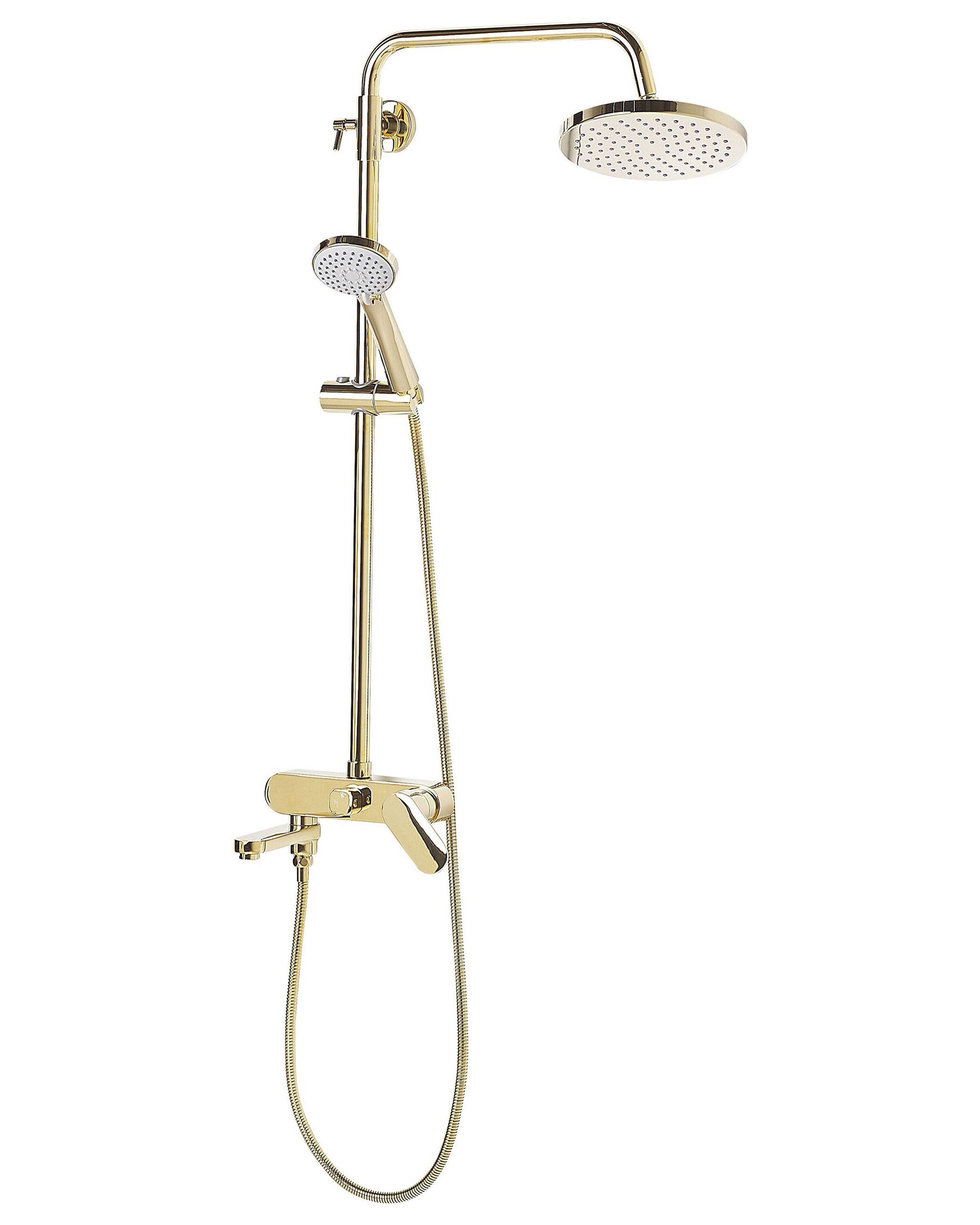 Mixer Shower Set Gold GURARA | Beliani.co.uk