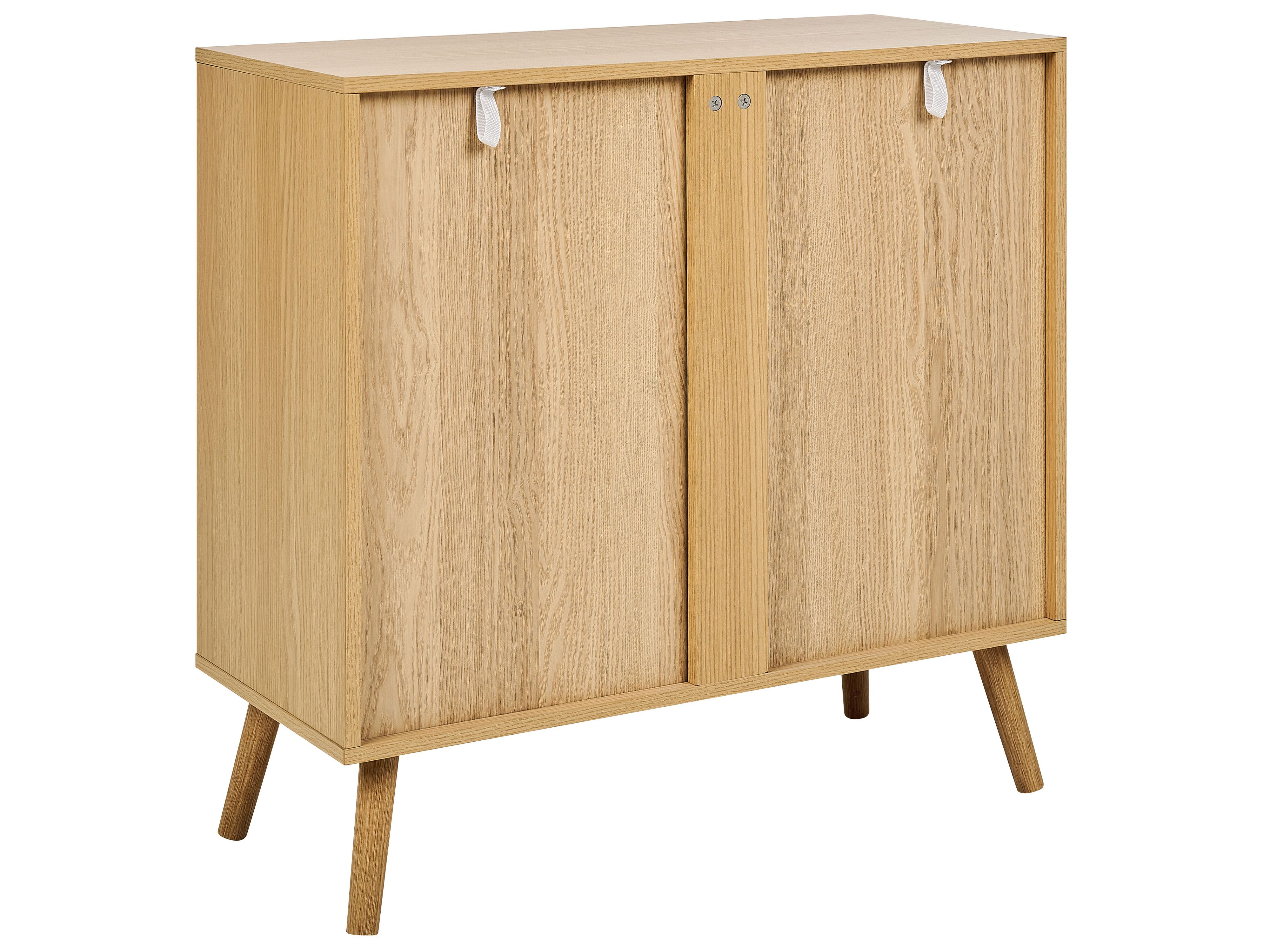 Senkki 2 ovea vaalea puu HODGEN | Beliani.fi