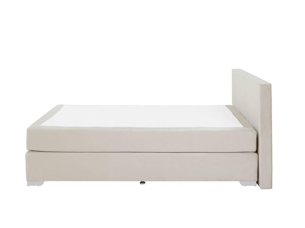 Boxspringbett Samtstoff beige 180 x 200 cm CONSUL | Beliani.de