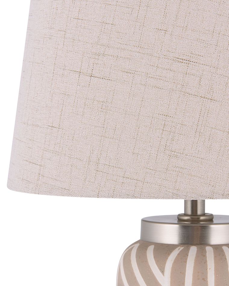 Ceramic Table Lamp Beige TRAISEN | Beliani.co.uk