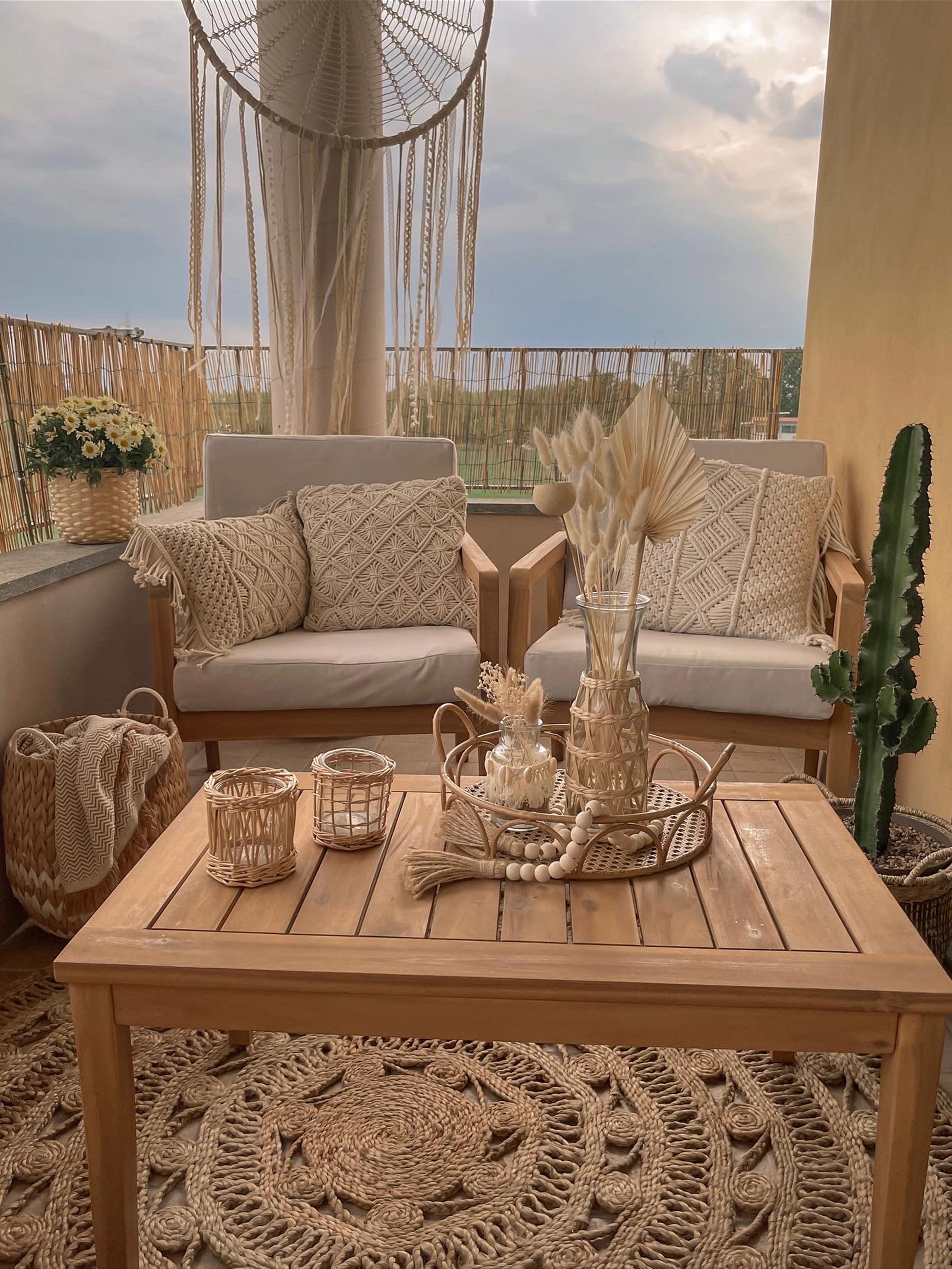 Tapete redondo de juta creme ⌀ 140 cm KERER | Beliani.pt