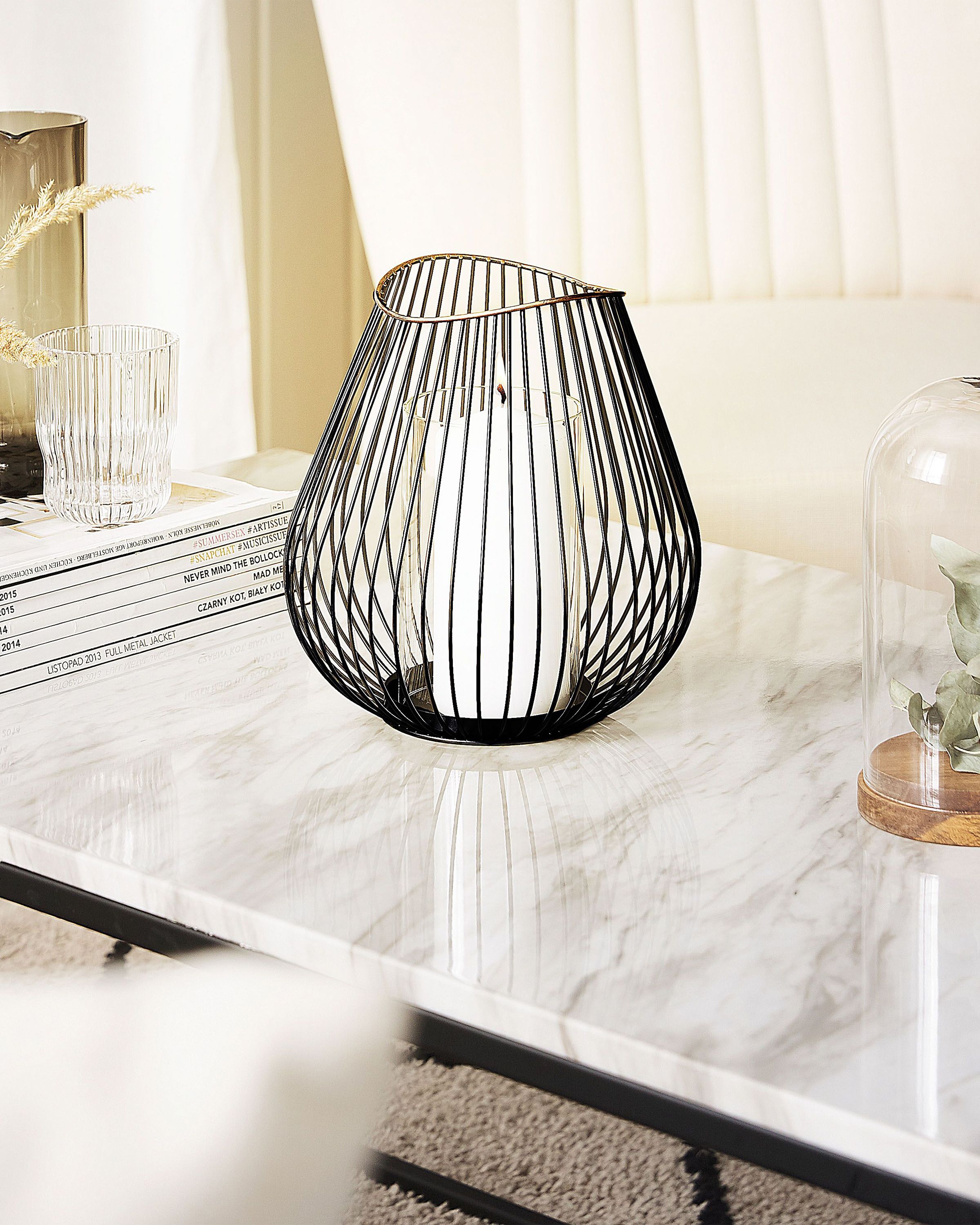 Lanterne filaire en métal noir THURSTON | Beliani.fr