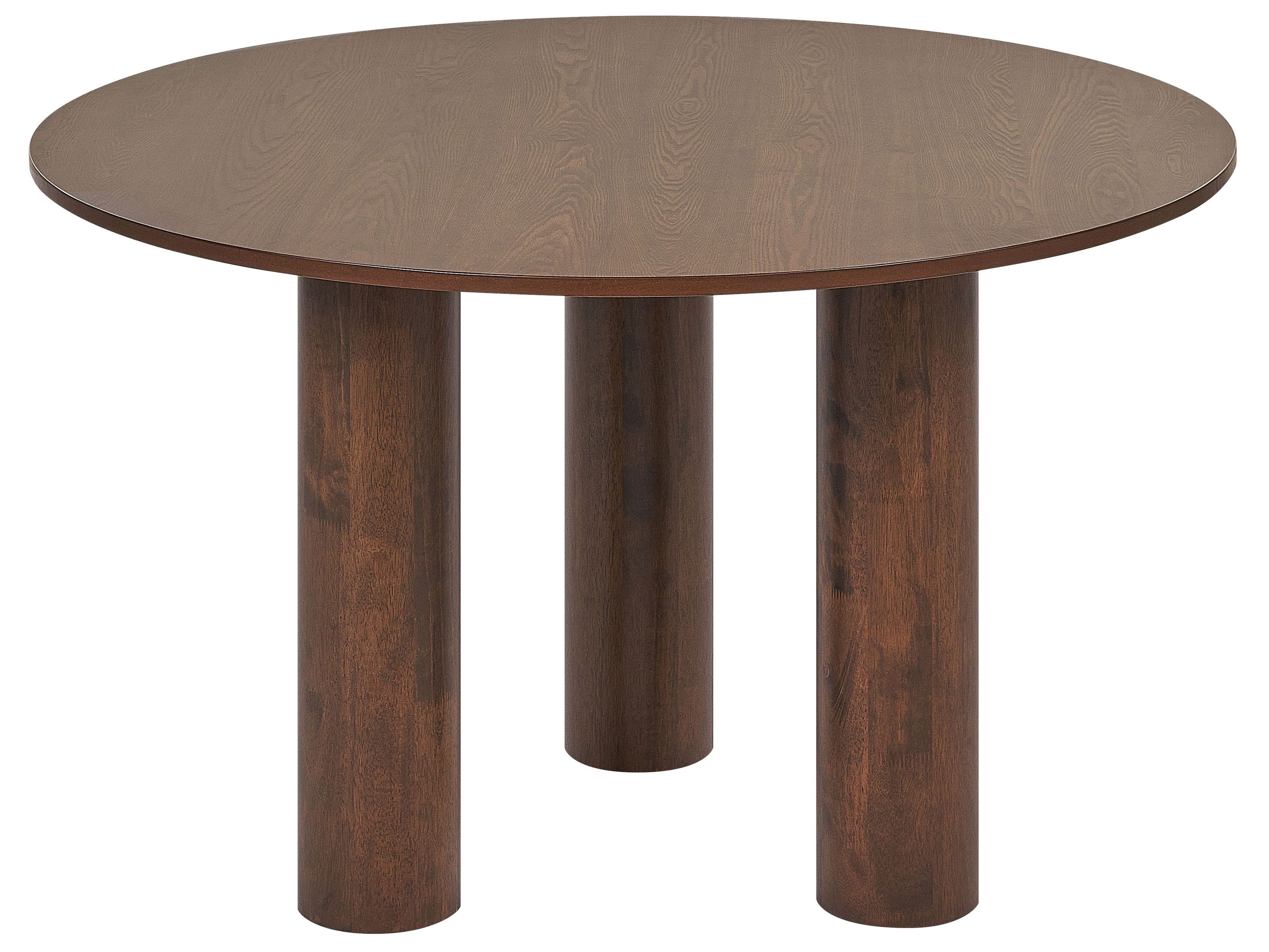 Round Dining Table ⌀ 120 cm Dark Wood ORIN | Beliani.co.uk