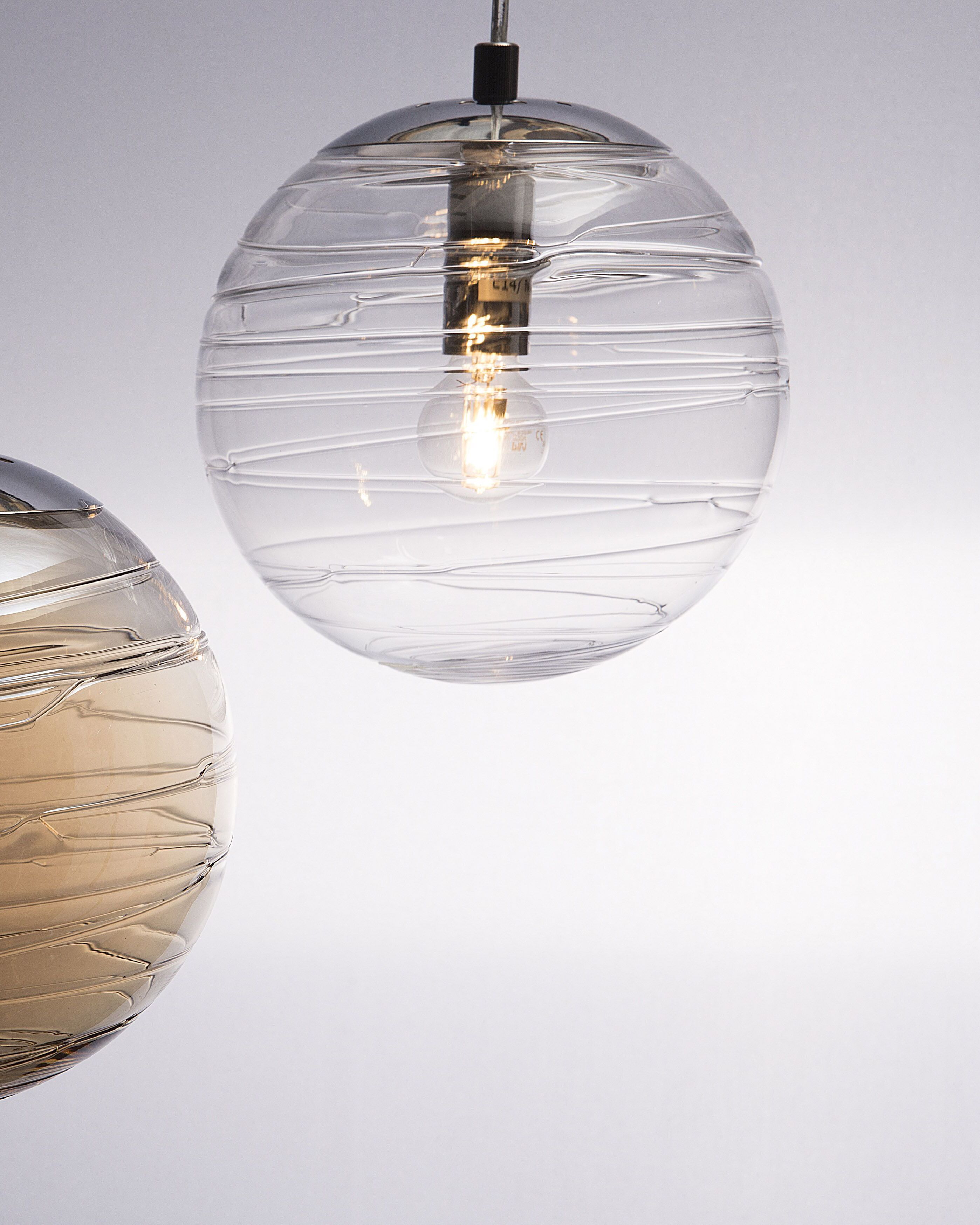 Glass Pendant Lamp Transparent MIRNA | Beliani.co.uk