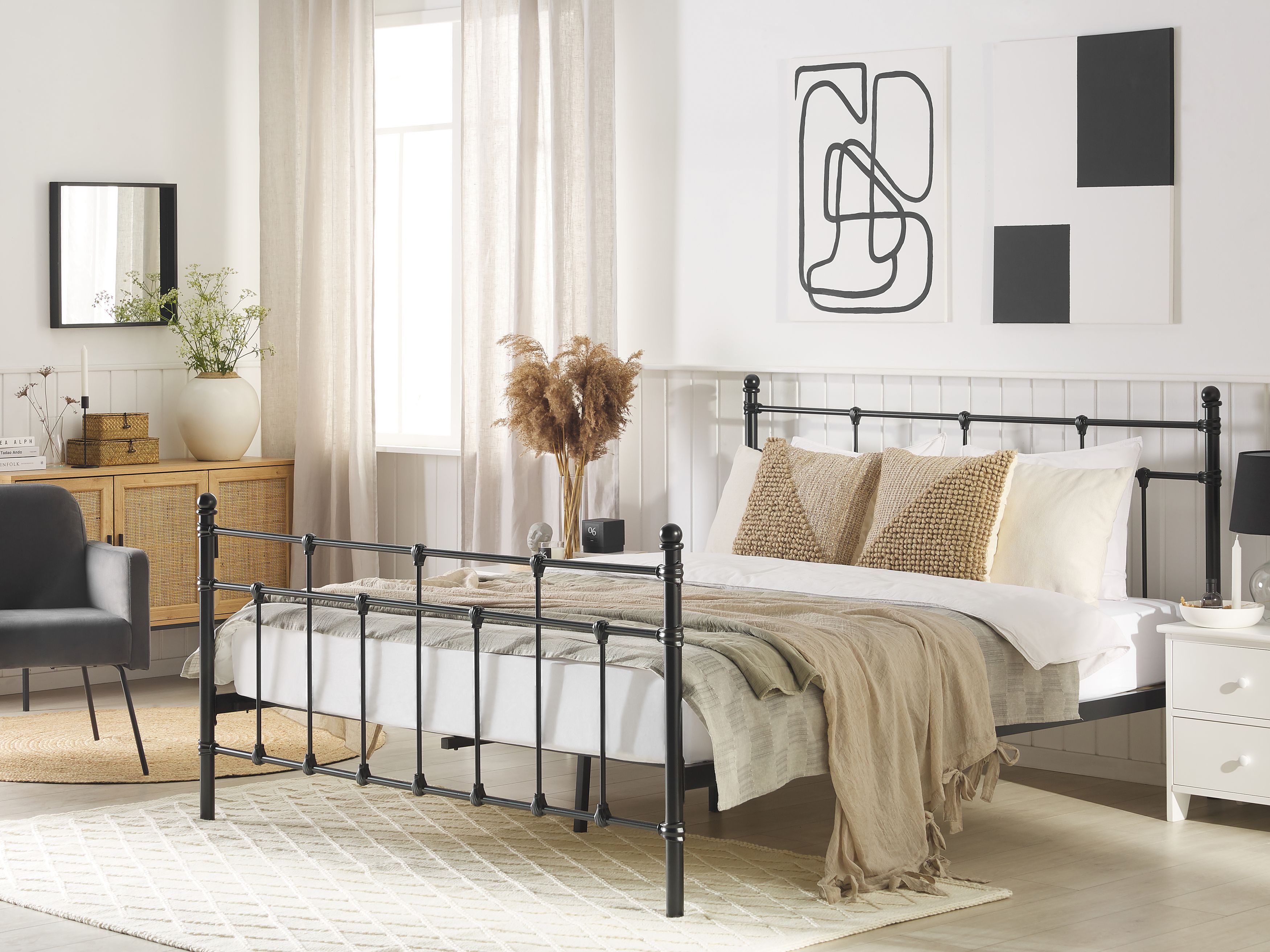 Seng 140x200 cm Sort LYNX | Beliani.dk