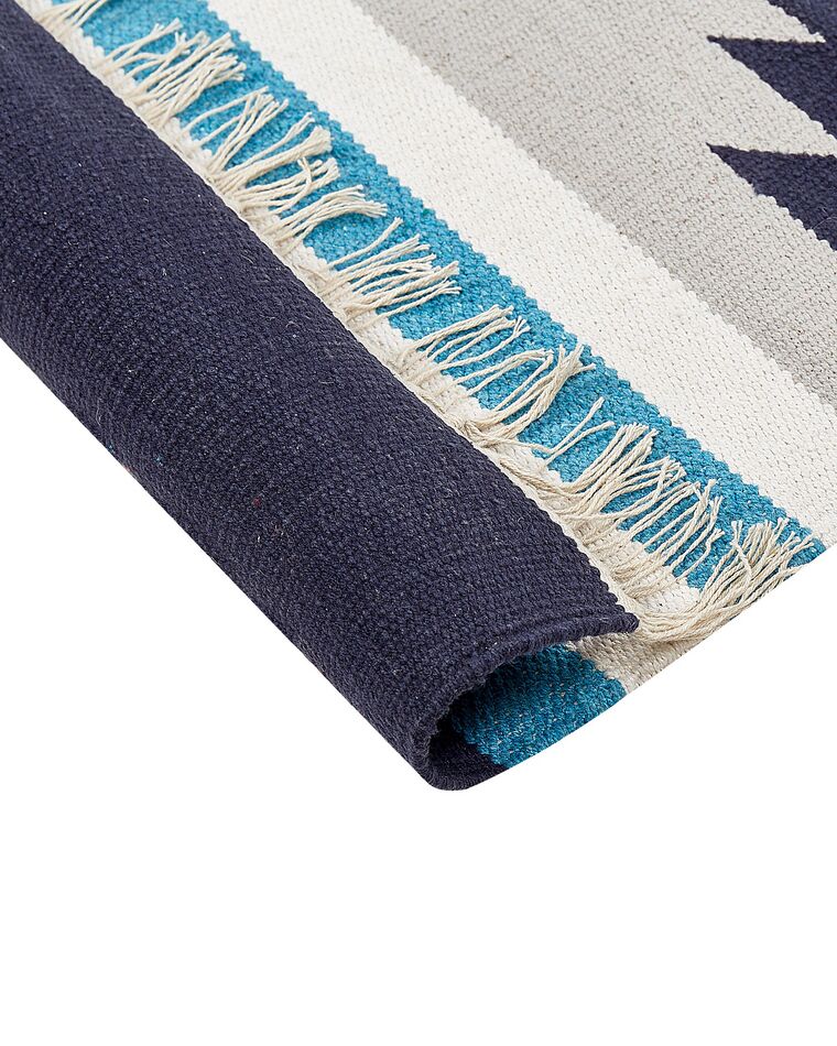 Cotton Kilim Runner Rug 80 x 300 cm Multicolour NORATUS | Beliani.co.uk