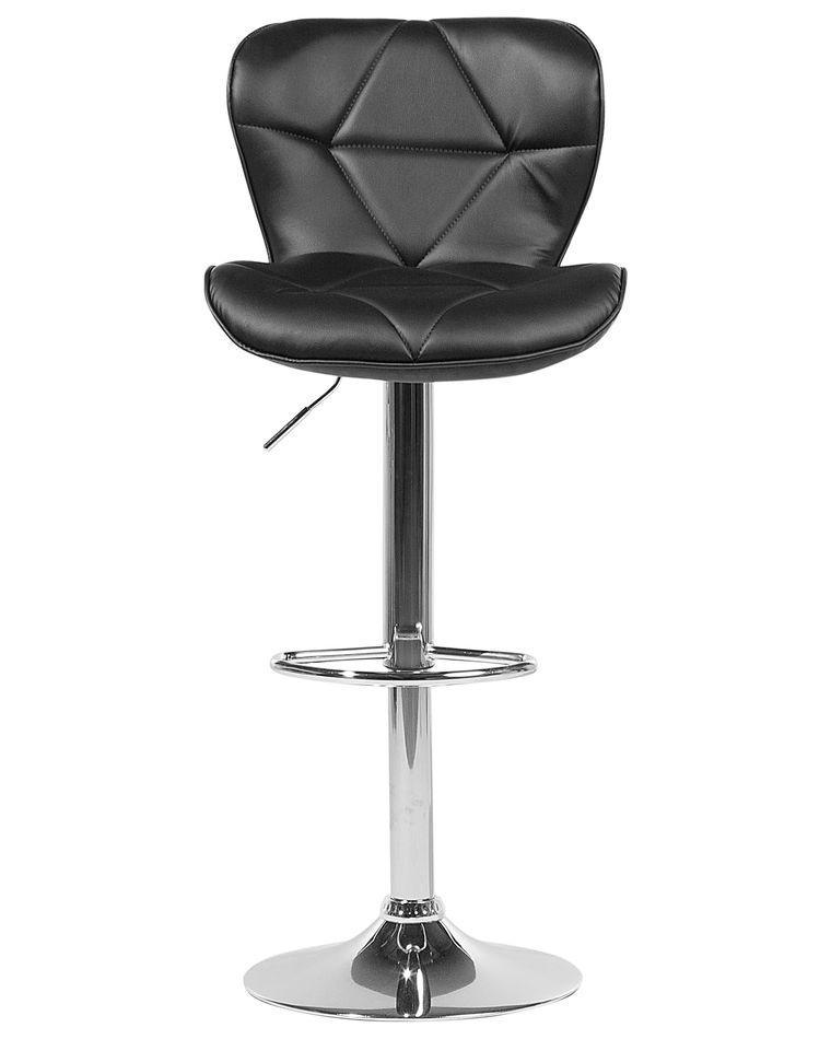 Barhocker Kunstleder schwarz höhenverstellbar 2er Set VALETTA | Beliani.de